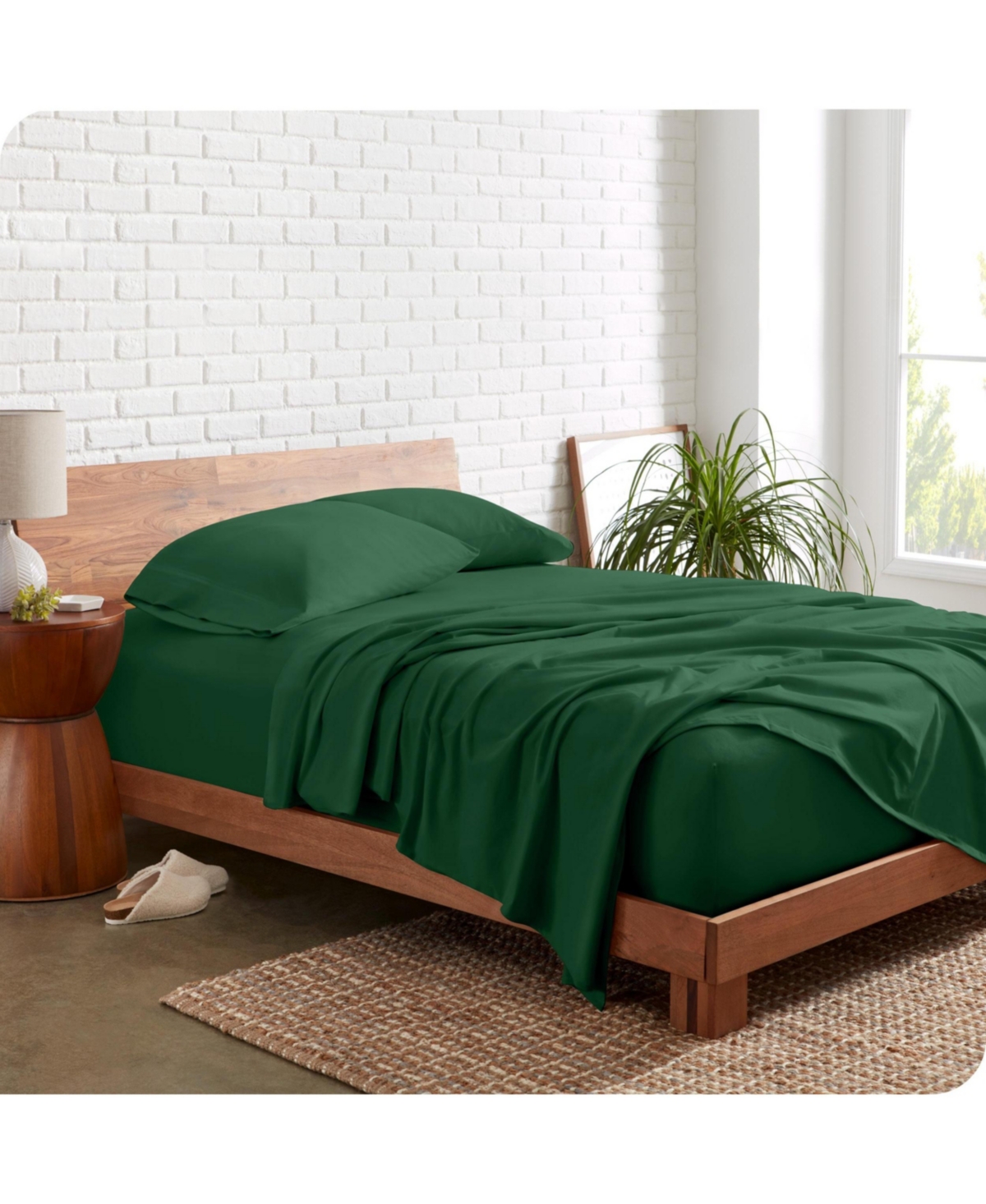 Click here for Bare Home Organic Jersey Sheet Set - Forest green prices