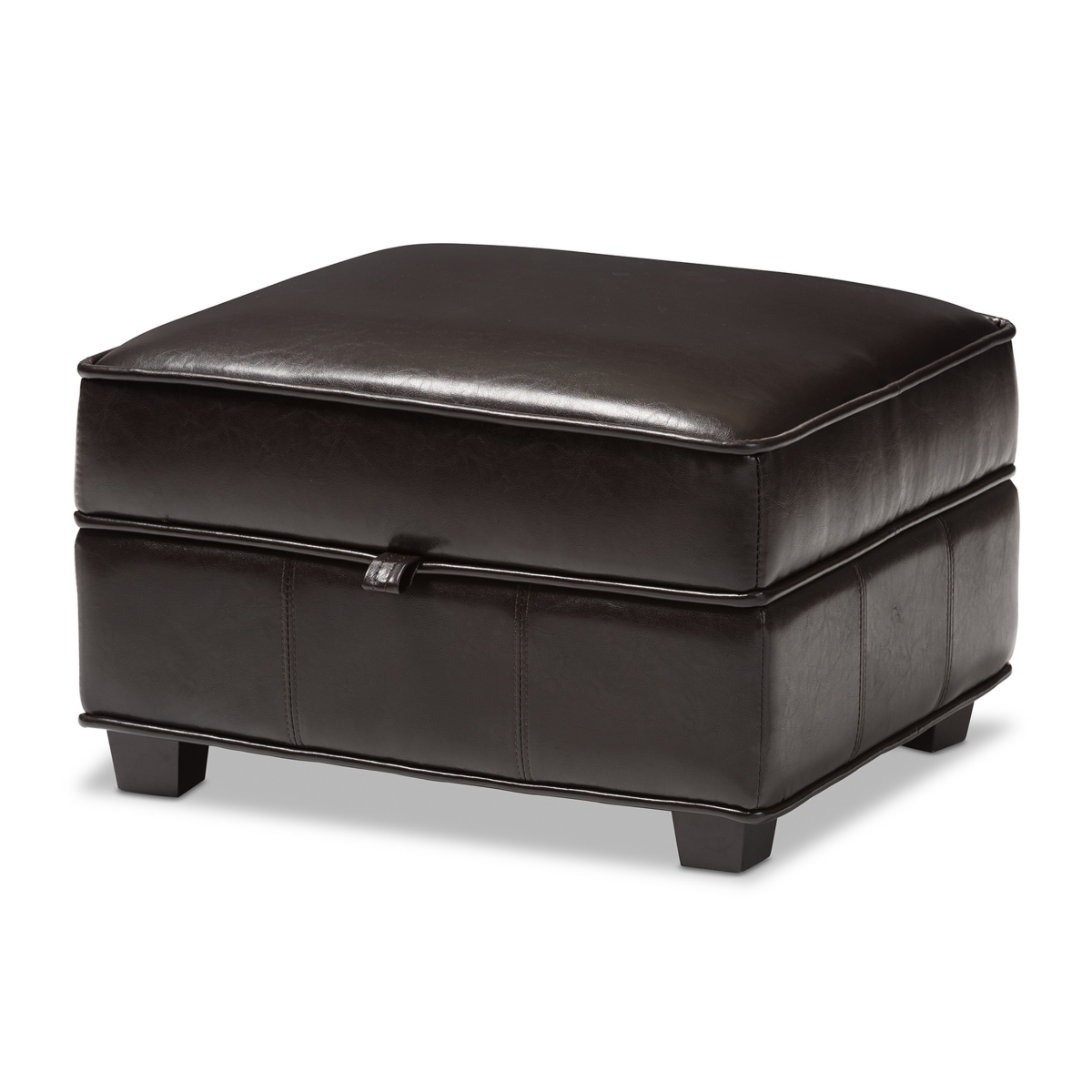 Click here for Baxton Studio Agustus Brown Leather Storage Ottoma... prices