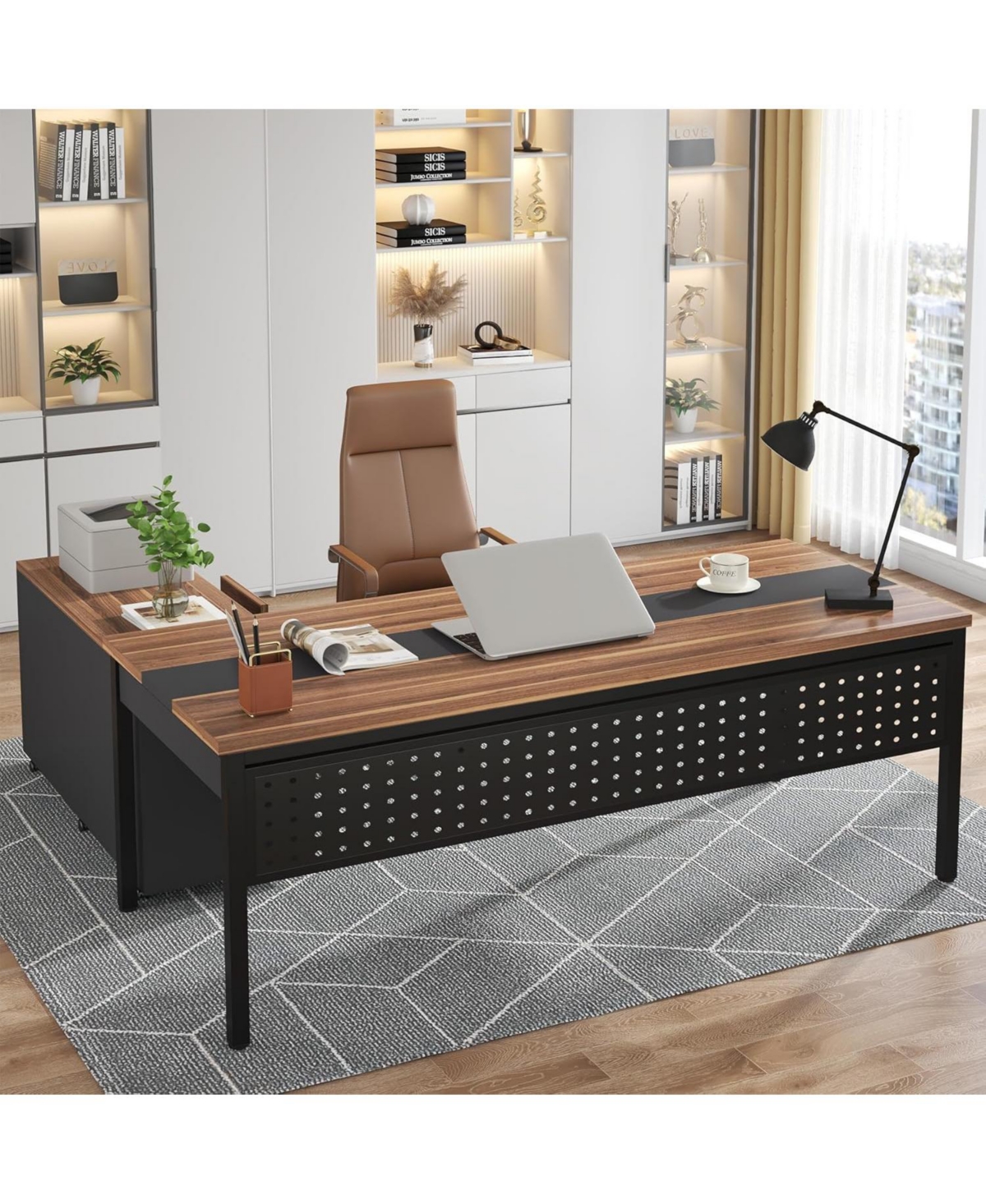 Click here for Tribesigns 70.8 Large Executive Office Desk and 47... prices