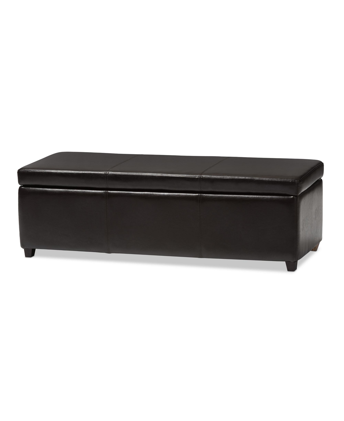 Click here for Baxton Studio Dark Brown Pu Leather Storage Bench... prices