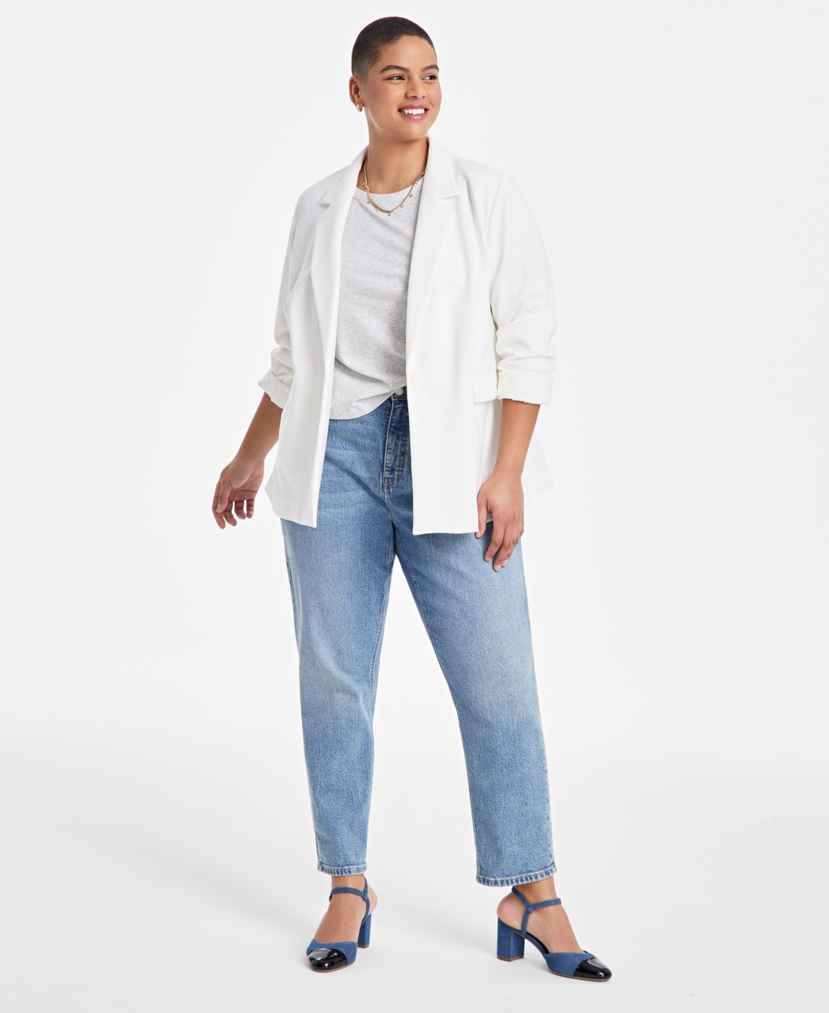 Click here for On 34th Trendy Plus Size Longline Ponte-Knit Blaze... prices