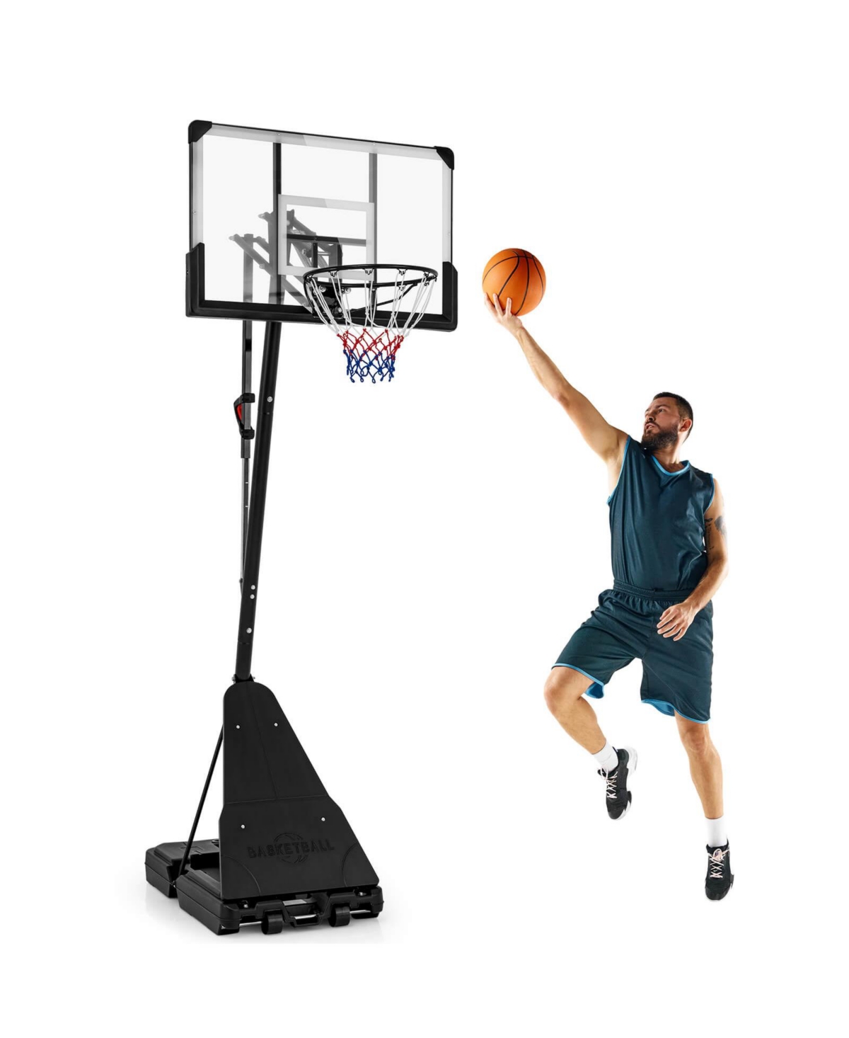 Click here for 4.9-10 Ft Basketball Hoop System with 44 Inch Shat... prices