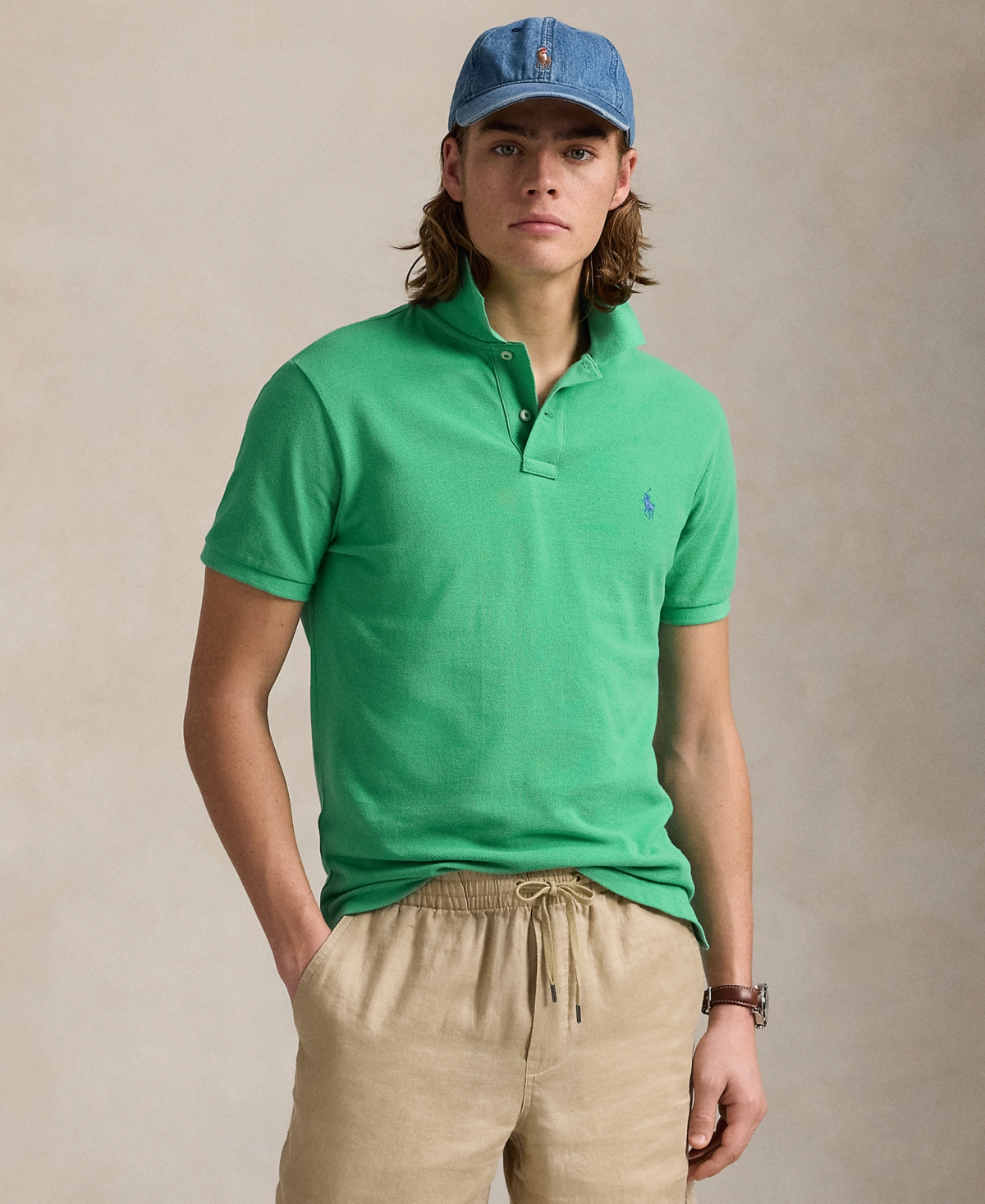 Click here for Polo Ralph Lauren Mens Cotton Custom Slim Fit Mesh... prices