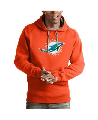 Antigua Men's Orange Miami Dolphins Victory Pullover Hoodie - Macy's