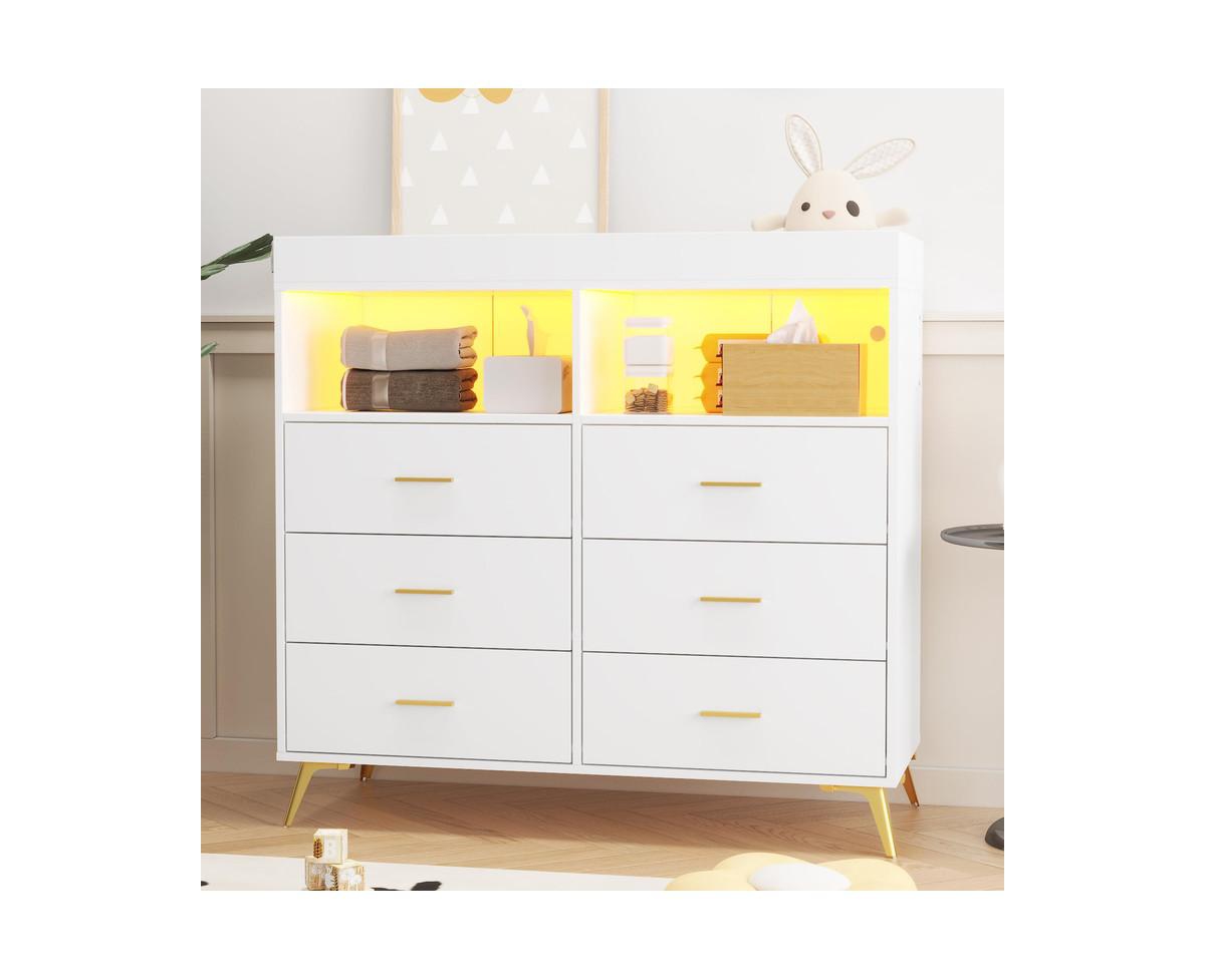 Click here for gaomon Dresser for Bedroom with 6 Drawers  Baby Ch... prices