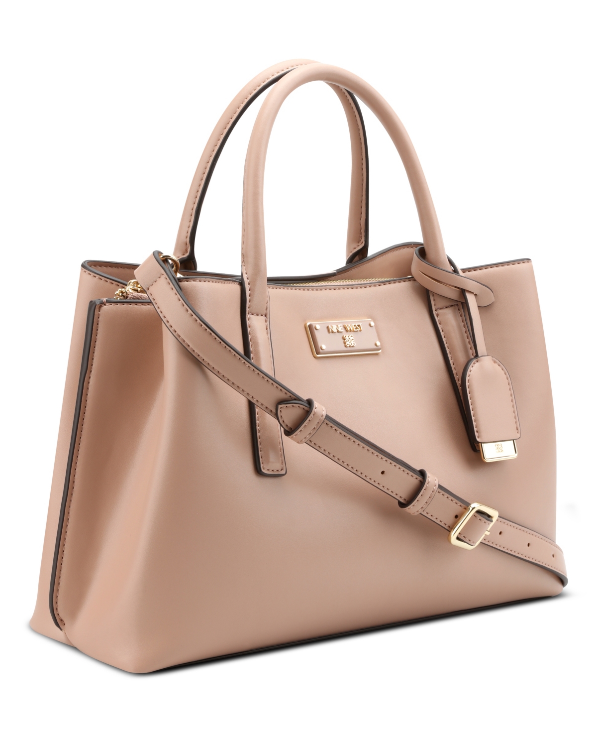 Click here for Nine West Leonel 3 Comp Satchel Bag - Blushing prices