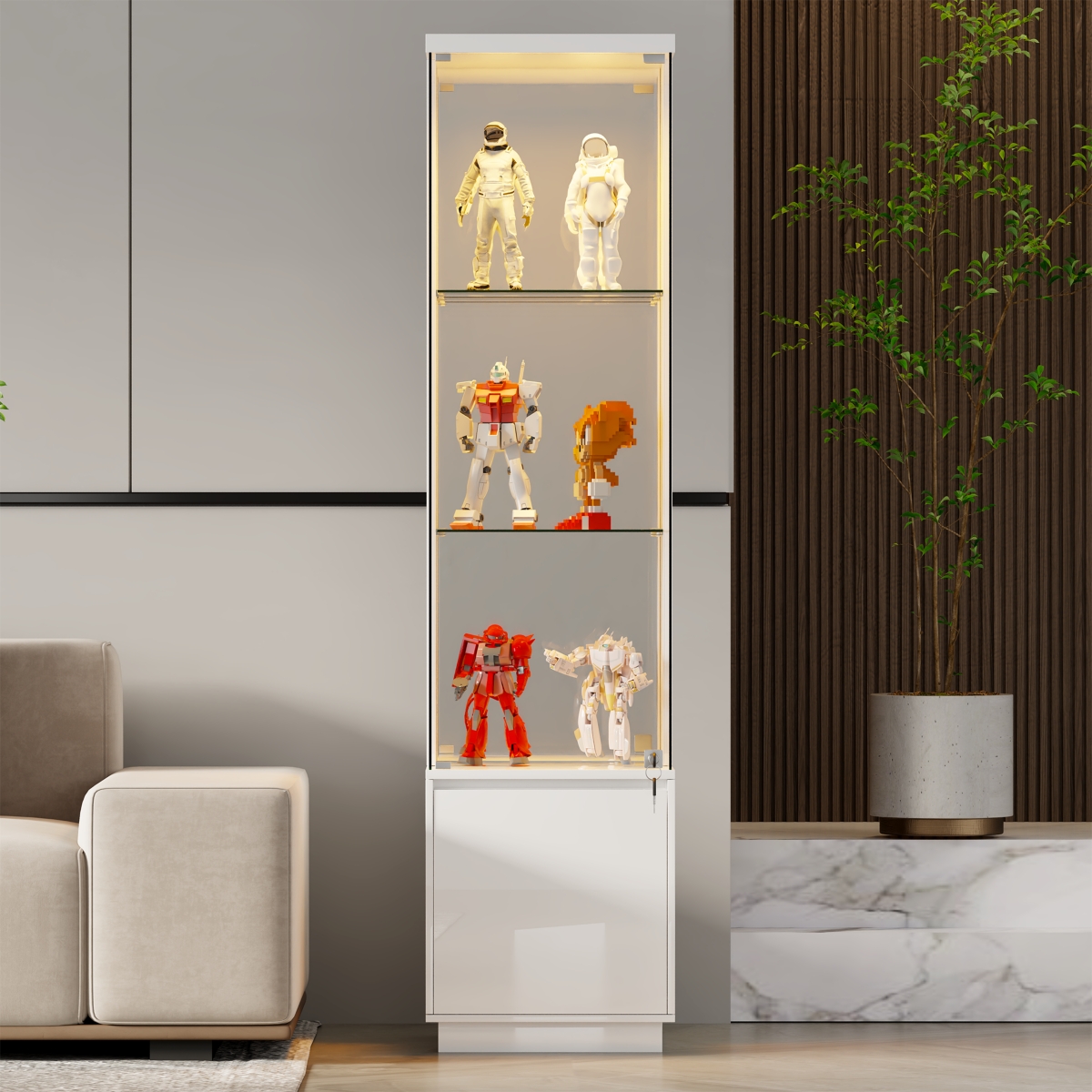 Click here for Vlsrka Wine Bar Storage Cabinet with Led Lights -... prices