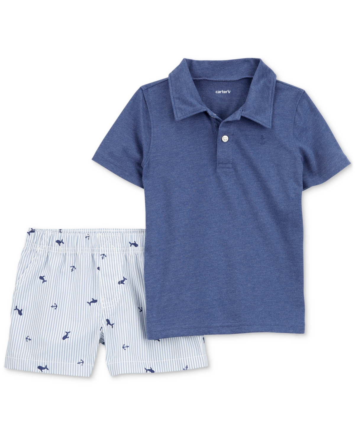 Click here for Carters Toddler Boys Anchor Polo Shirt & Striped S... prices