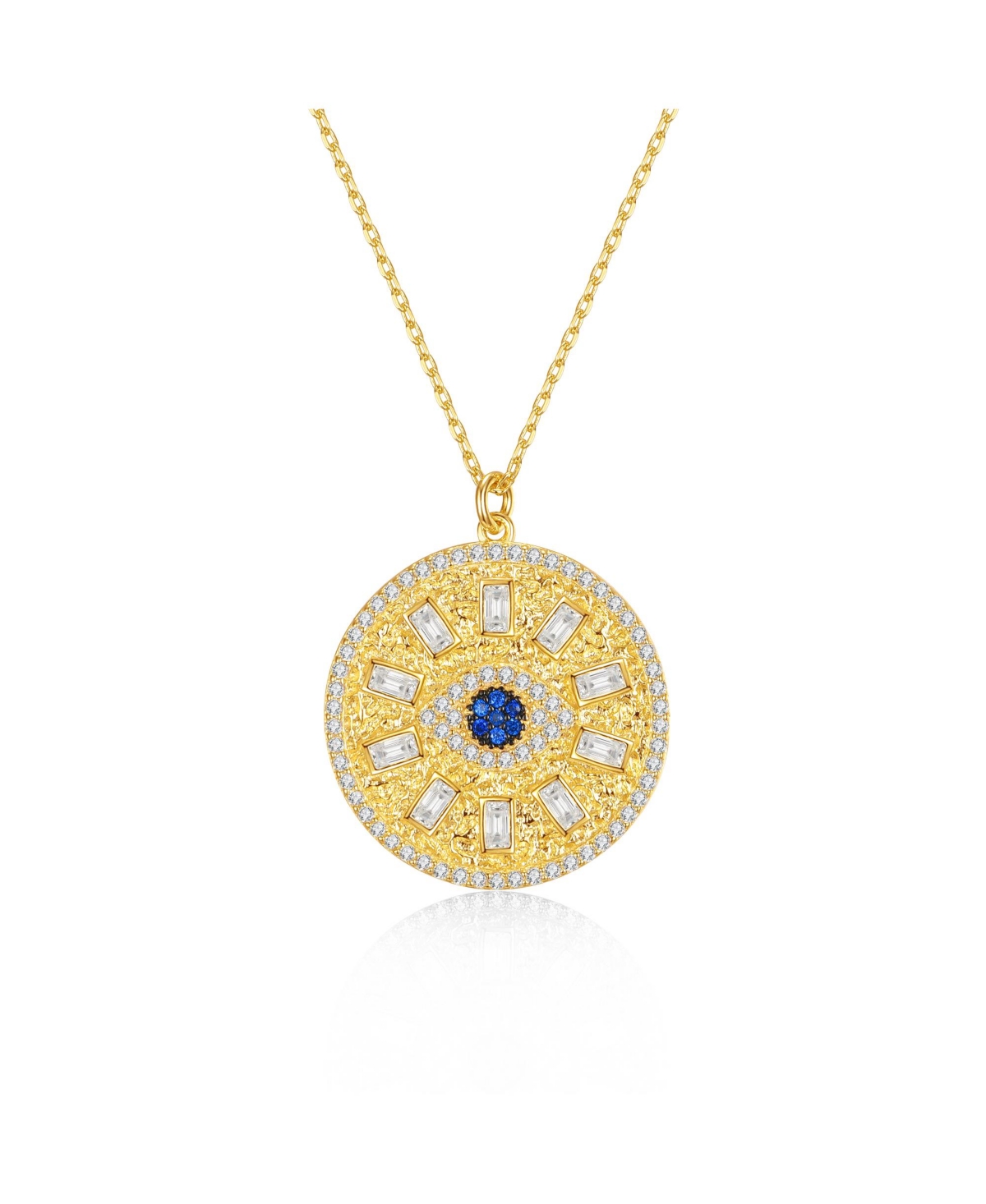 Click here for Genevive 14k Gold Plated with Blue & Cubic Zirconi... prices