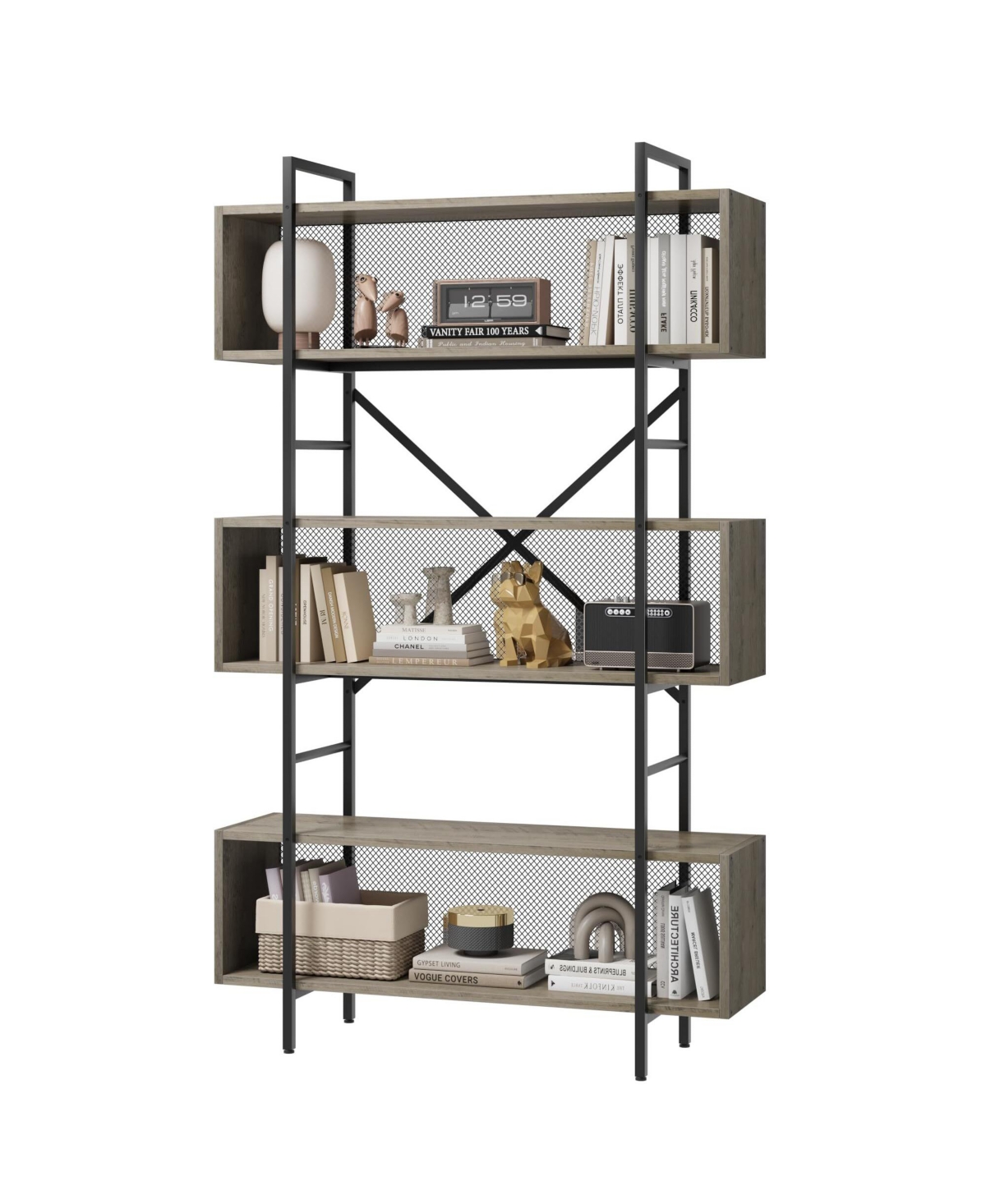 Click here for gaomon 6 Tier Book Shelf with Storage - Grey prices