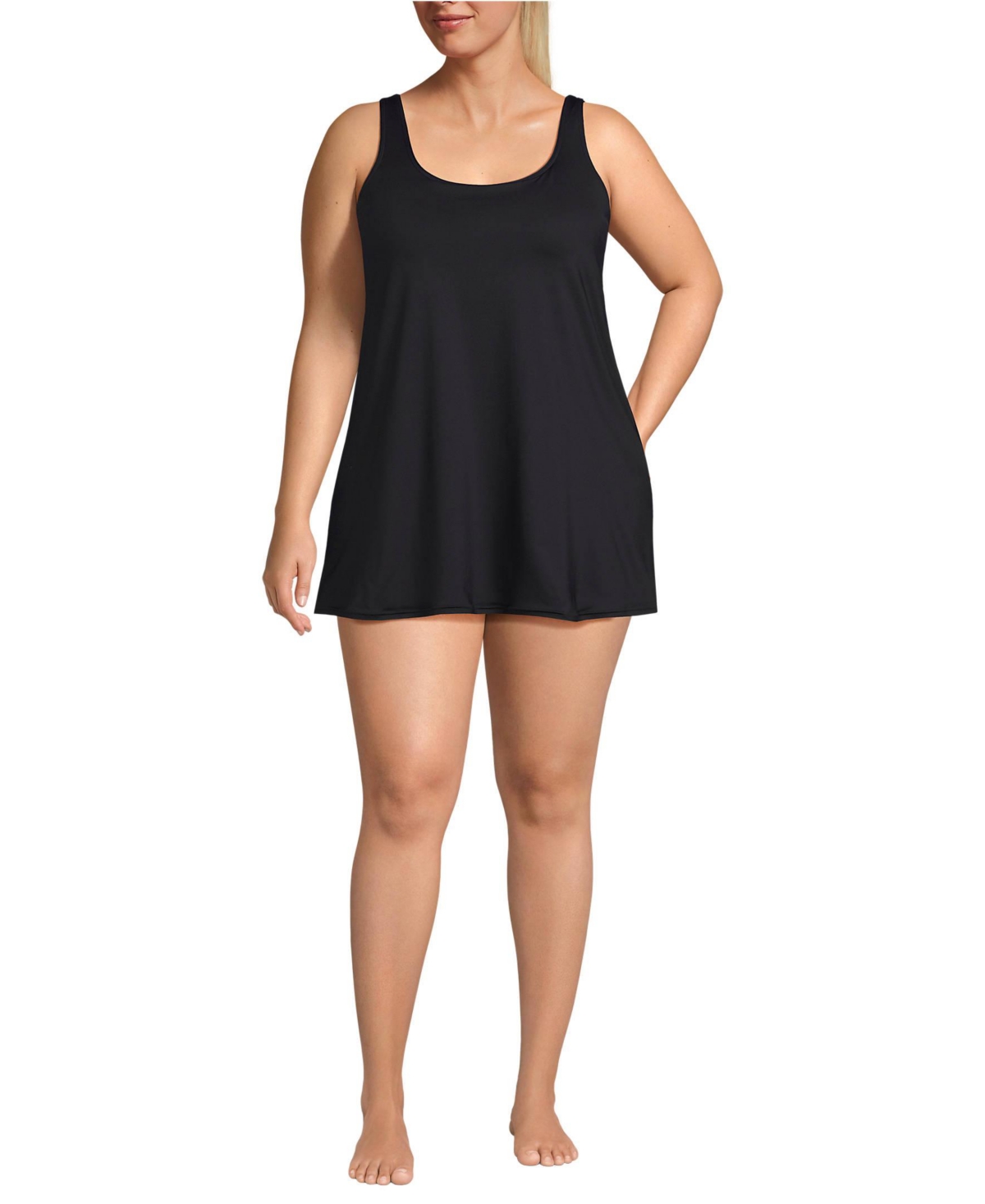 Click here for Lands End Plus Size Scoop Neck Mini Swim Dress Swi... prices