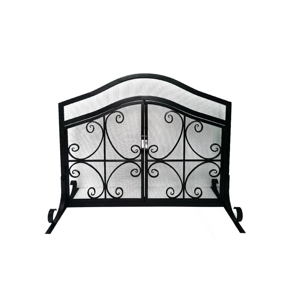 Click here for Slickblue 2-Door Iron Fireplace Screen Elegant and... prices