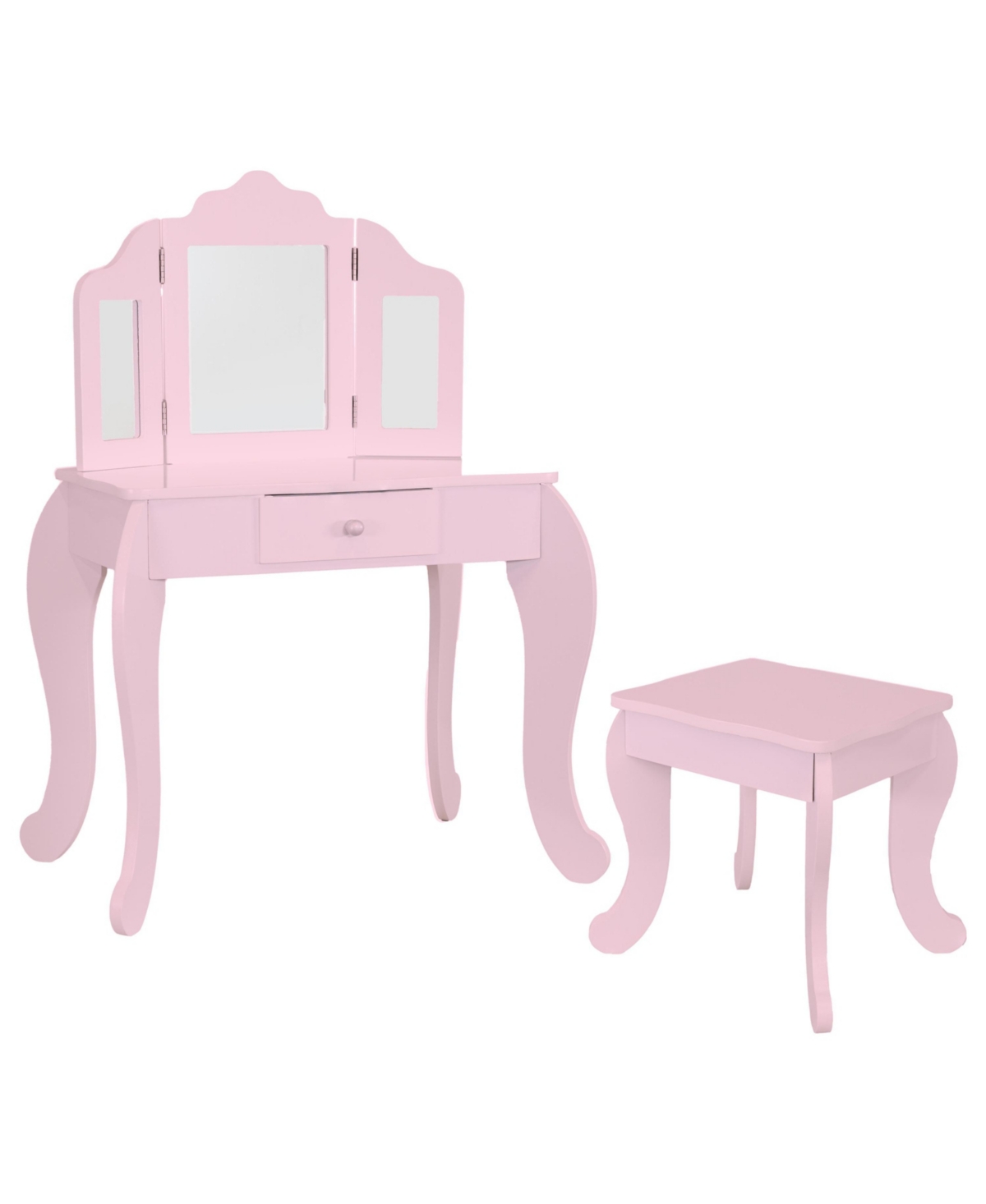 Click here for Beauty Bliss Mdf Kids Vanity Table with Tri-Fold M... prices
