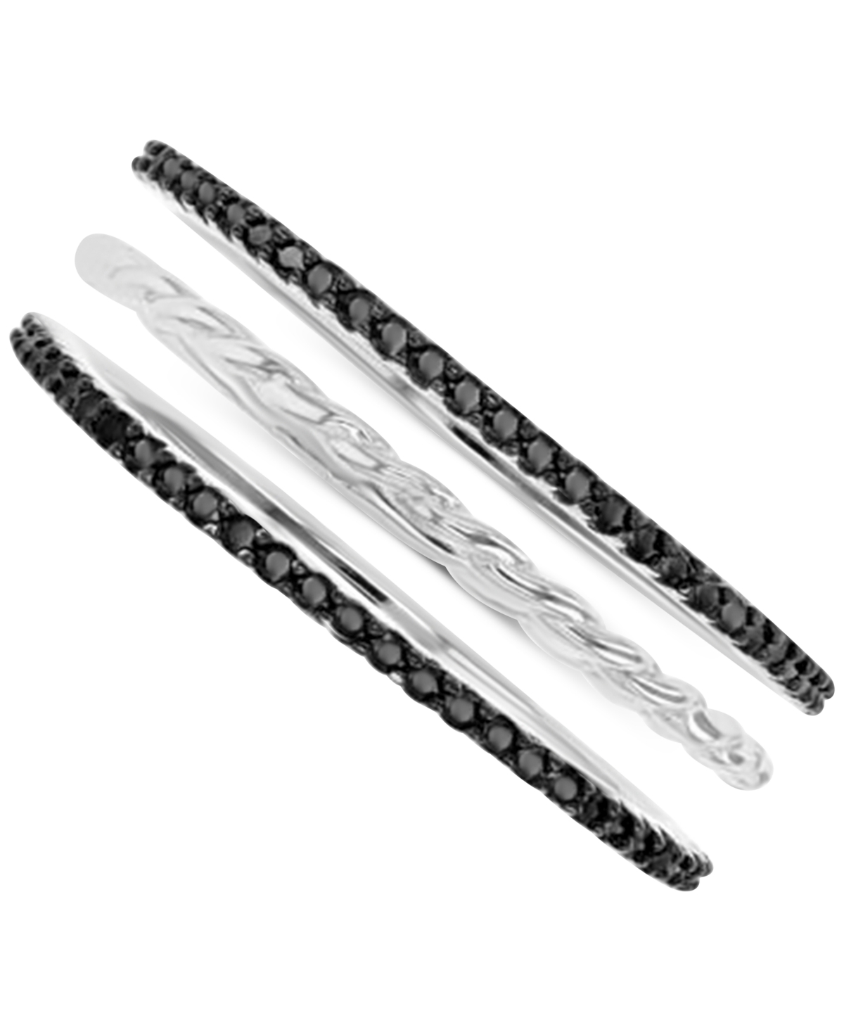 Click here for 3-Pc. Set Black Spinel Stack Rings (1/3 ct. t.w.)... prices