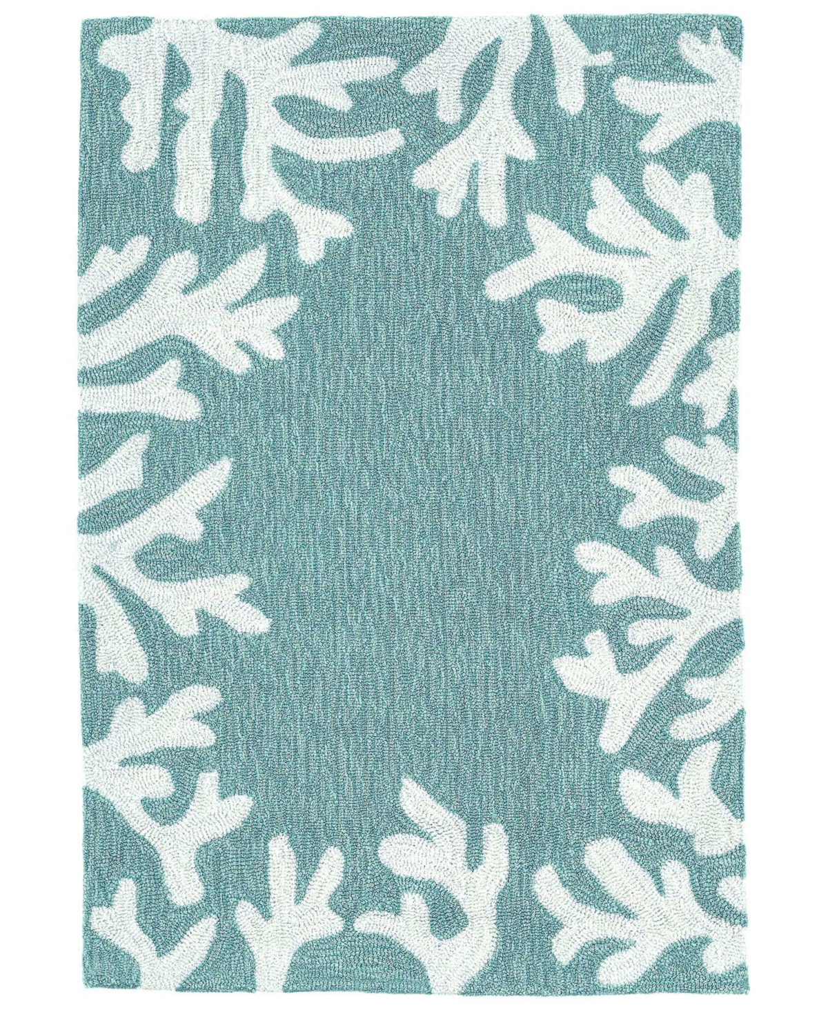 Click here for Liora Manne Capri Coral Border 18x26 Area Rug - Aq... prices