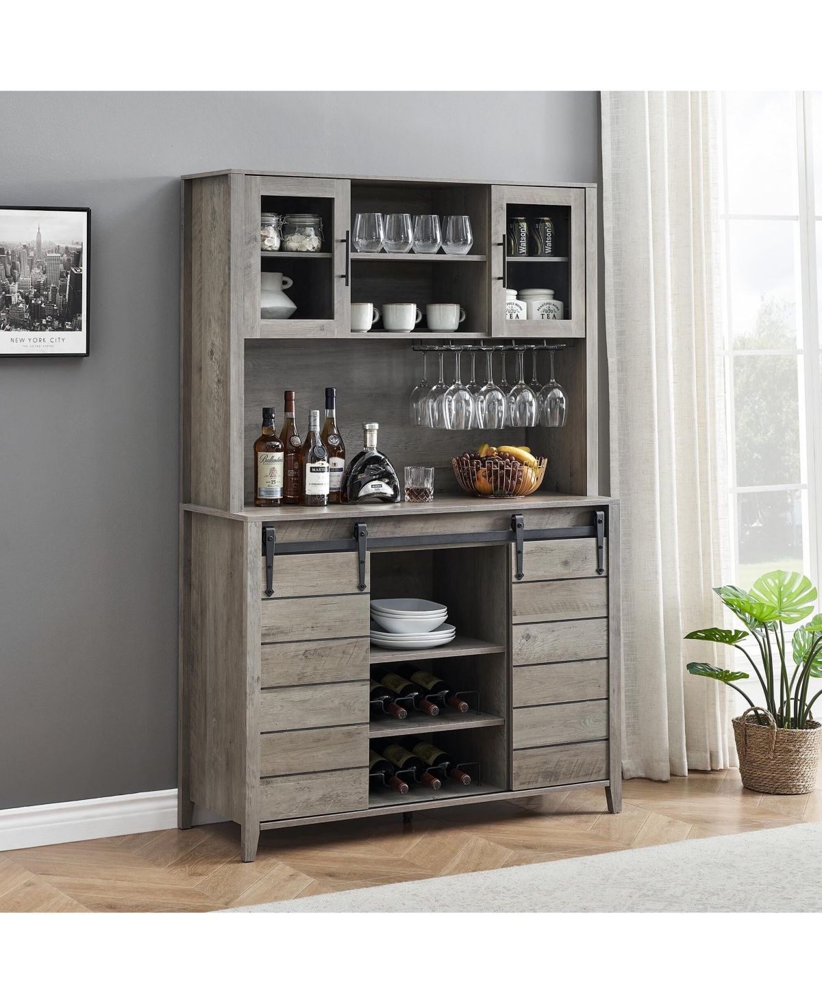 Click here for gaomon 70 Tall Farmhouse Coffee Bar Cabinet  Kitch... prices