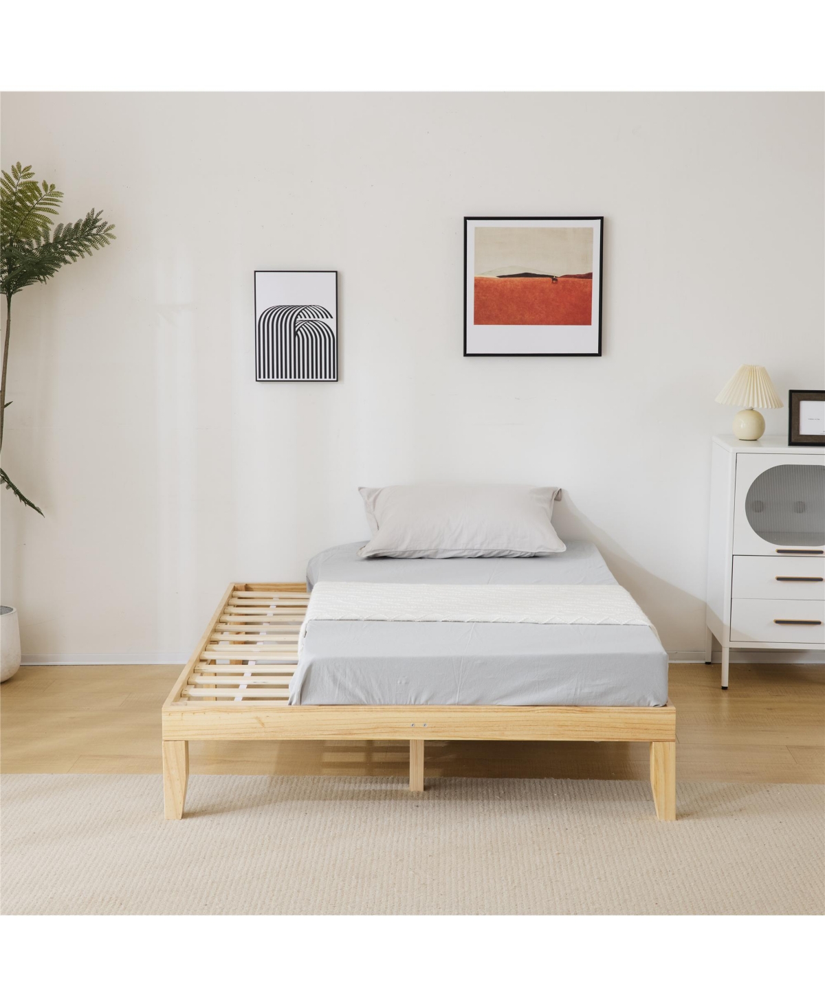Click here for Slickblue Basic Wooden Bed Frame for Bedroom with... prices