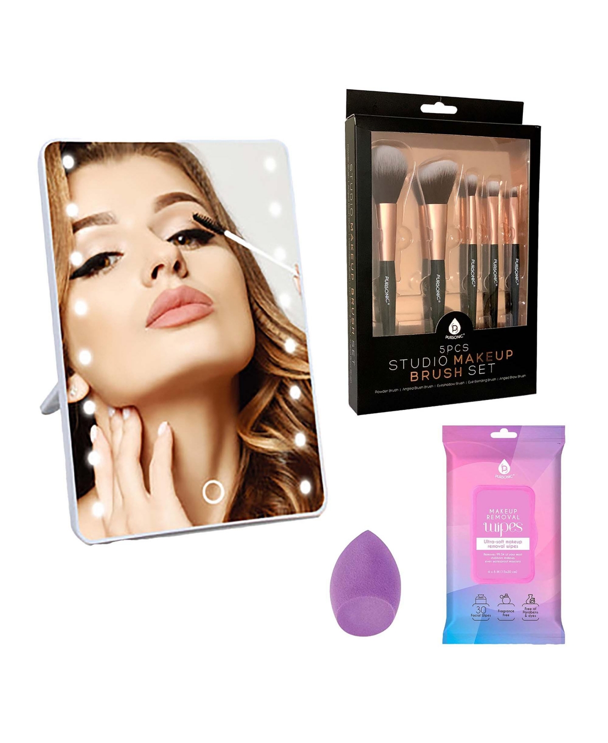 Click here for Pursonic Makeup Essentials Set: Brush Set  Wipes... prices