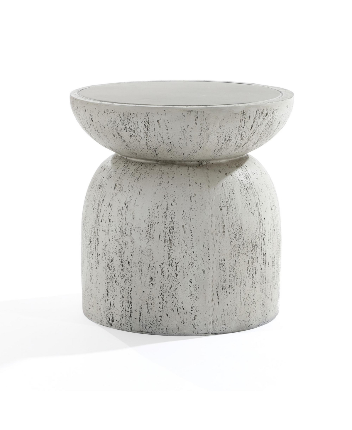 Click here for LuxenHome Rustic Off White and Gray Round 15.75-In... prices