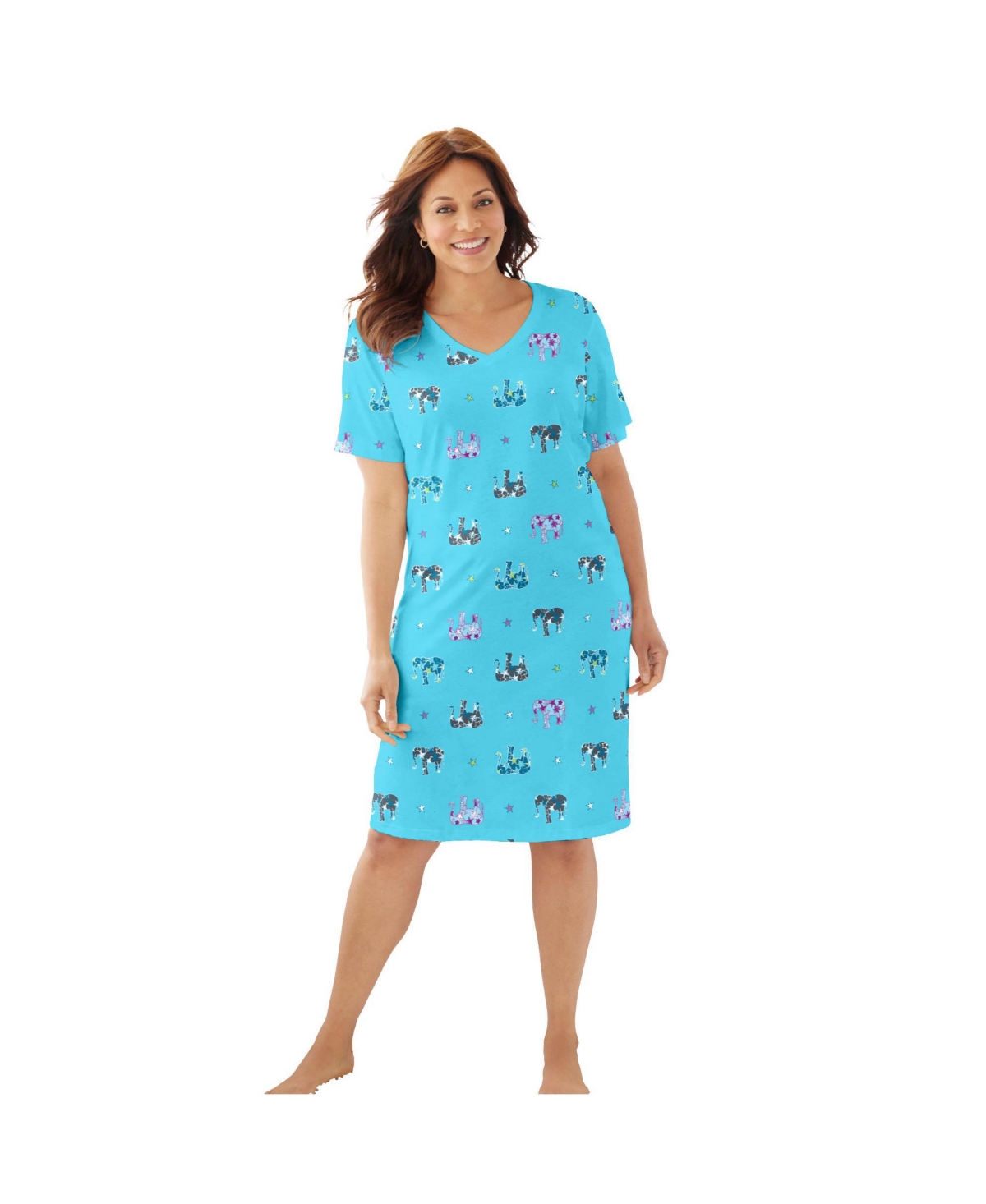 Click here for Dreams & Co. Womens Print Sleepshirt - Caribbean b... prices