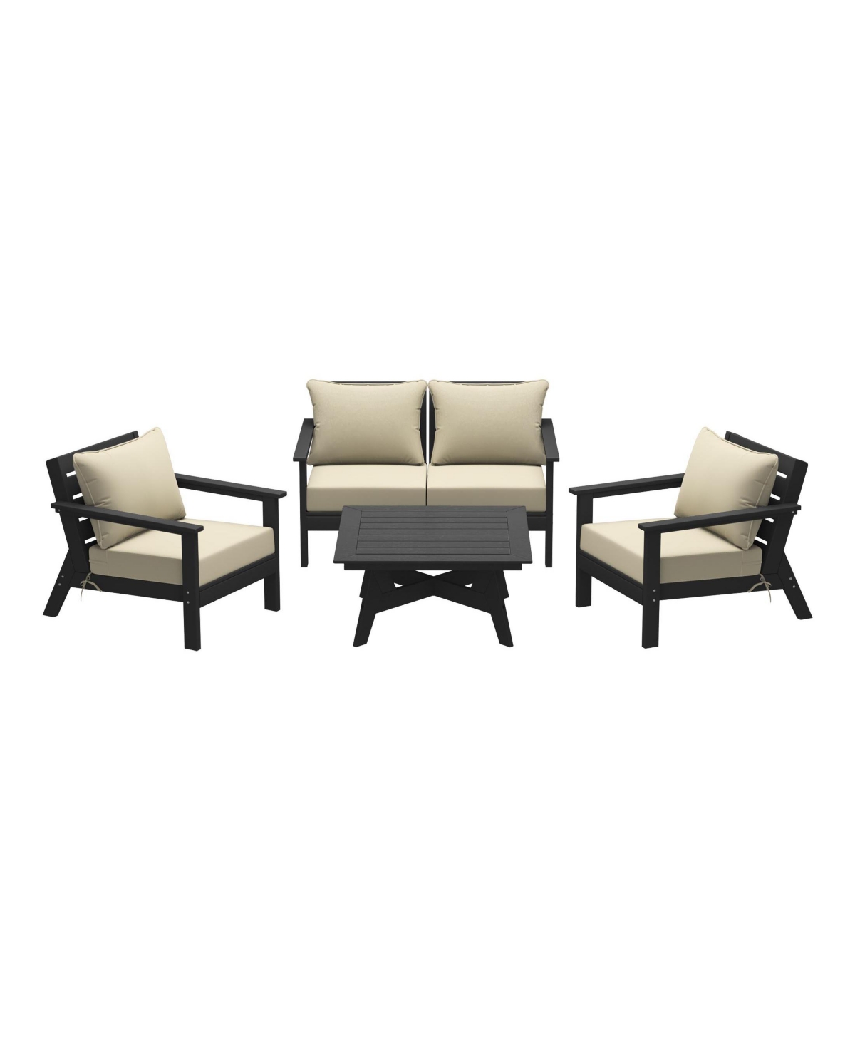 Click here for Outdoor 5-Piece Black Modular Sectional Patio Furn... prices