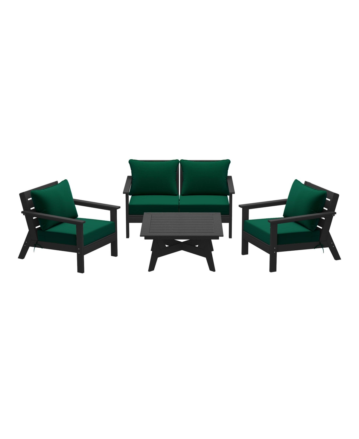 Click here for Outdoor 5-Piece Black Modular Sectional Patio Furn... prices