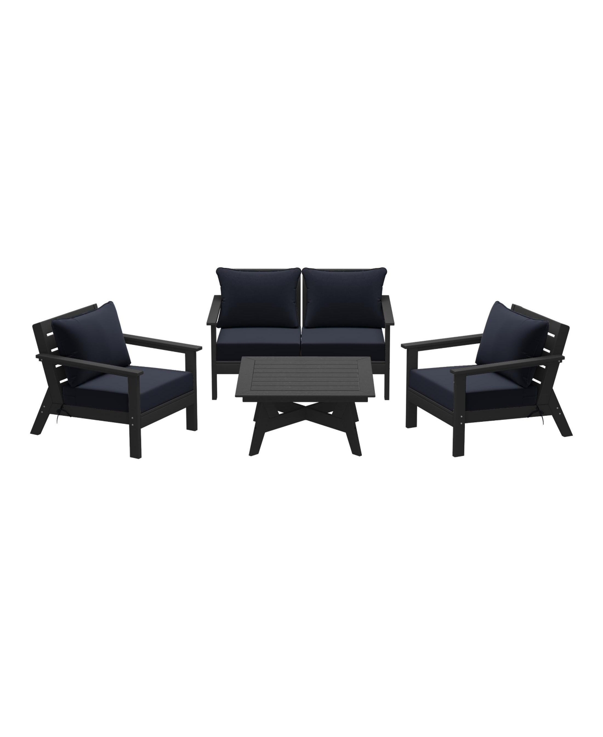 Click here for Outdoor 5-Piece Black Modular Sectional Patio Furn... prices