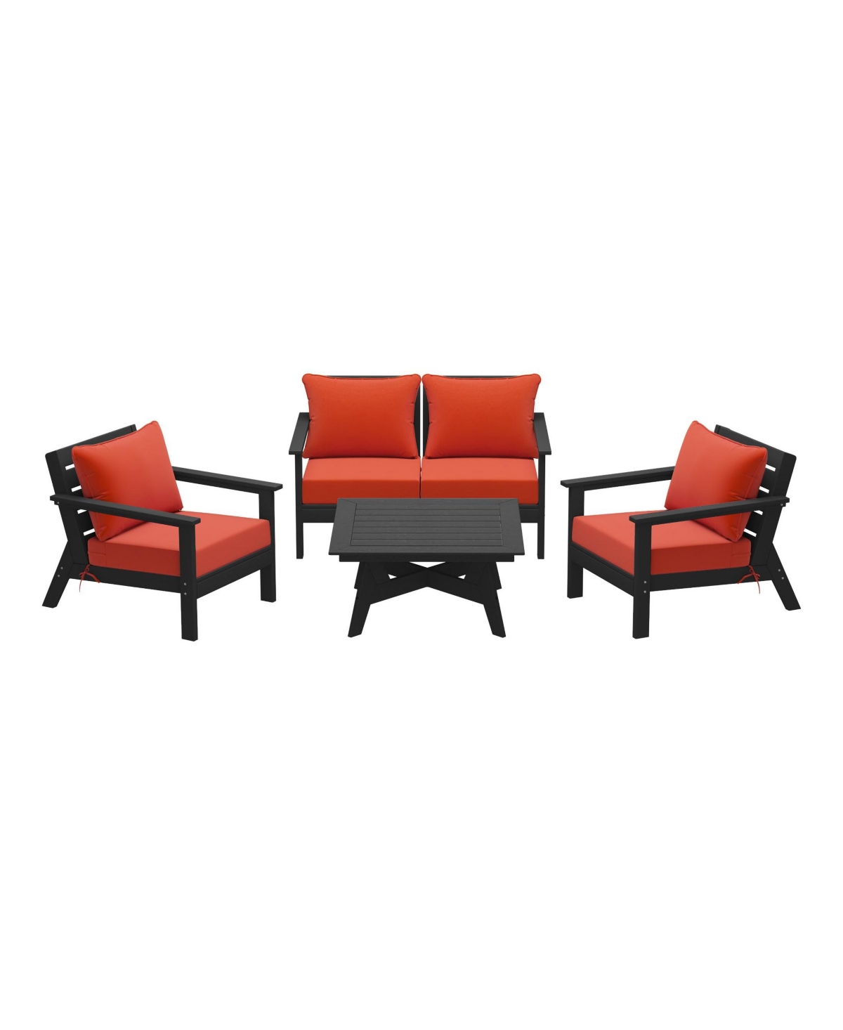 Click here for Outdoor 5-Piece Black Modular Sectional Patio Furn... prices