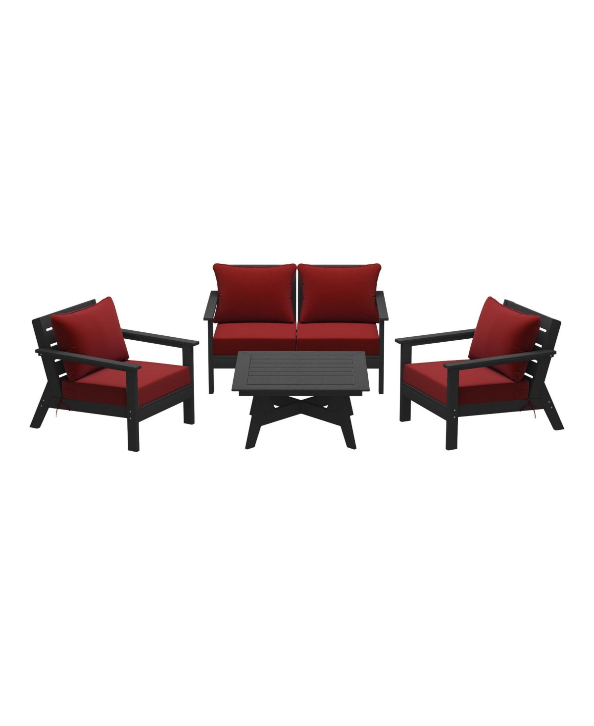 Click here for Outdoor 5-Piece Black Modular Sectional Patio Furn... prices