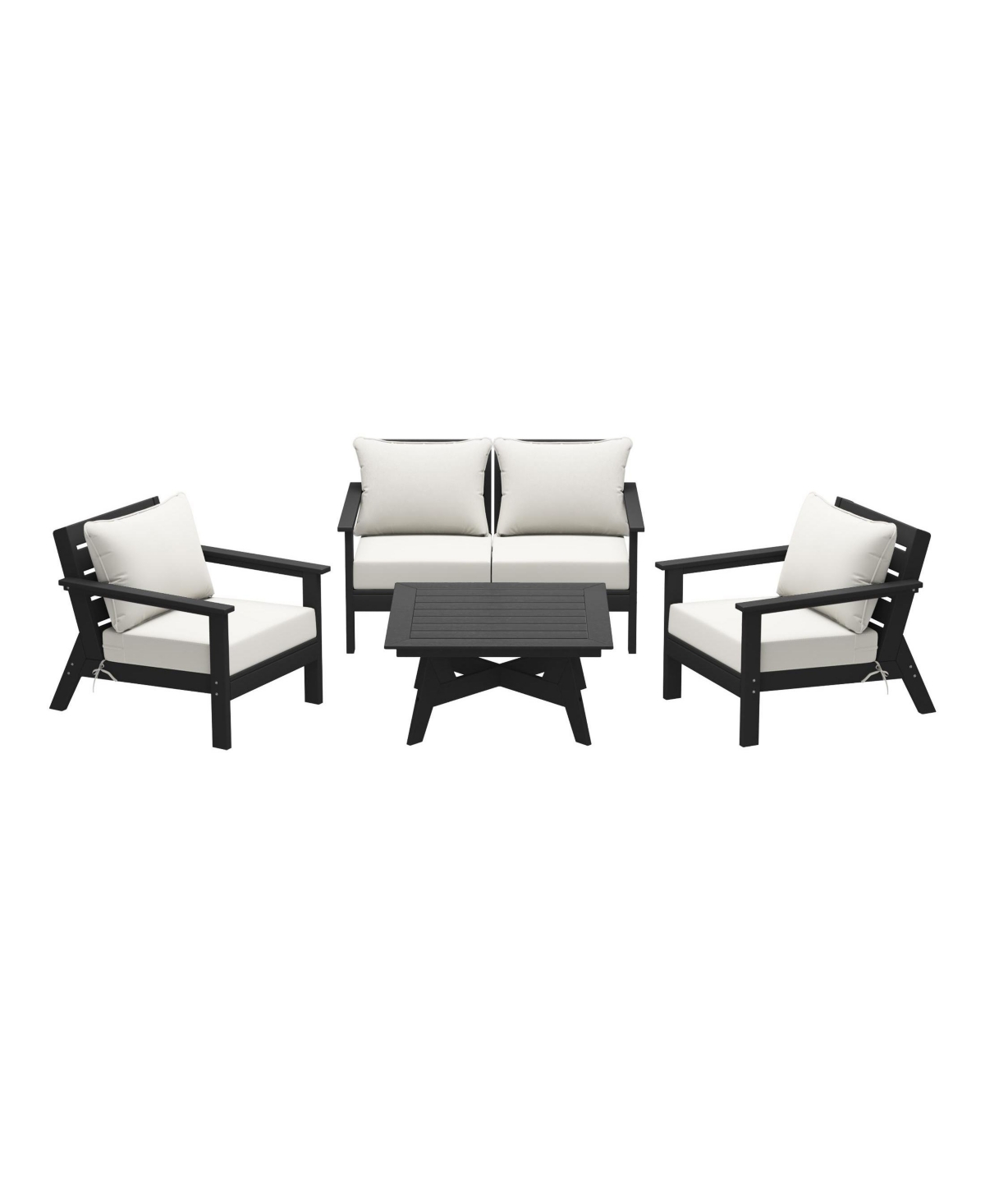 Click here for Outdoor 5-Piece Black Modular Sectional Patio Furn... prices