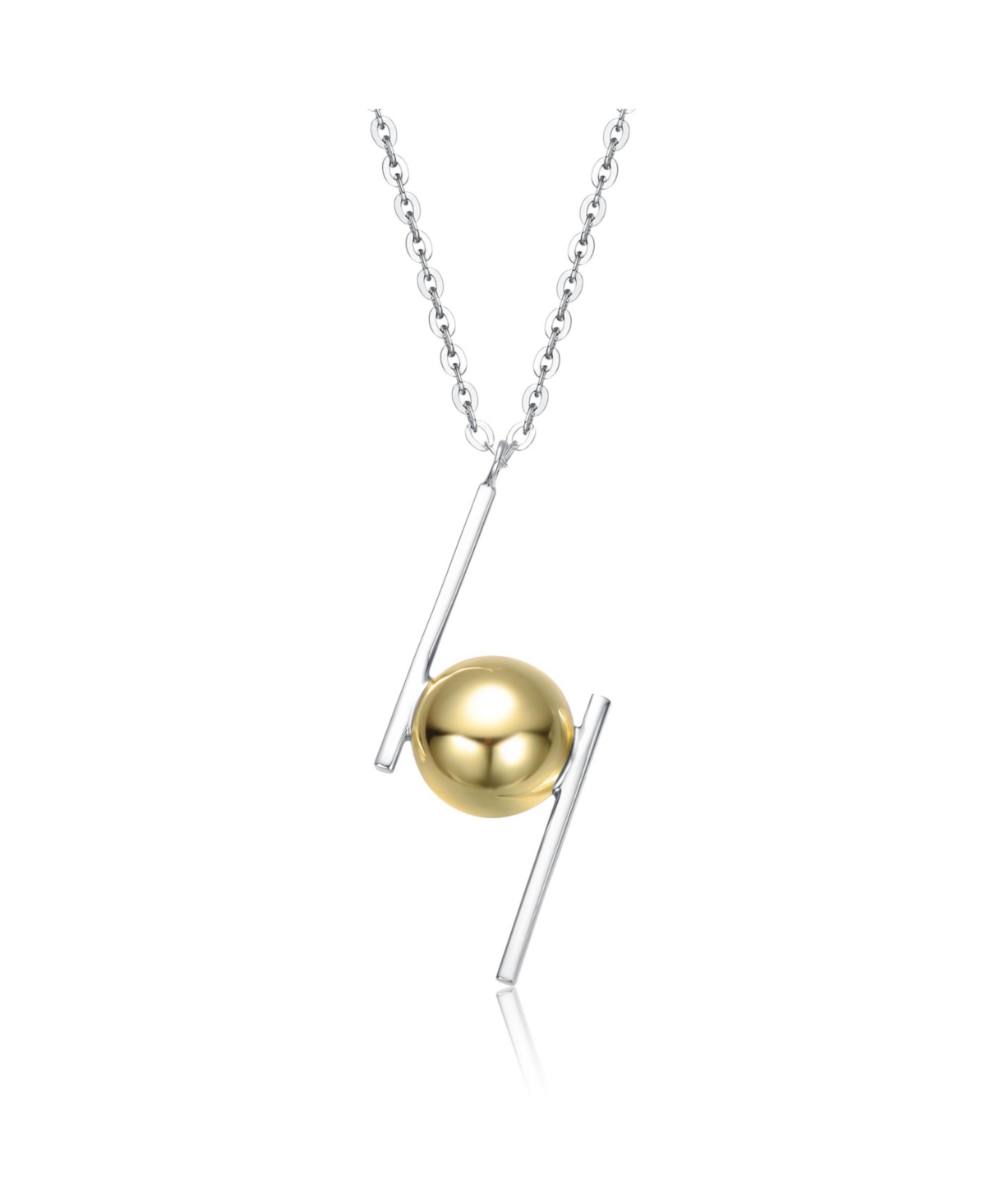 Click here for Sterling Silver Two-Tone with 14K Gold Plated Sphe... prices