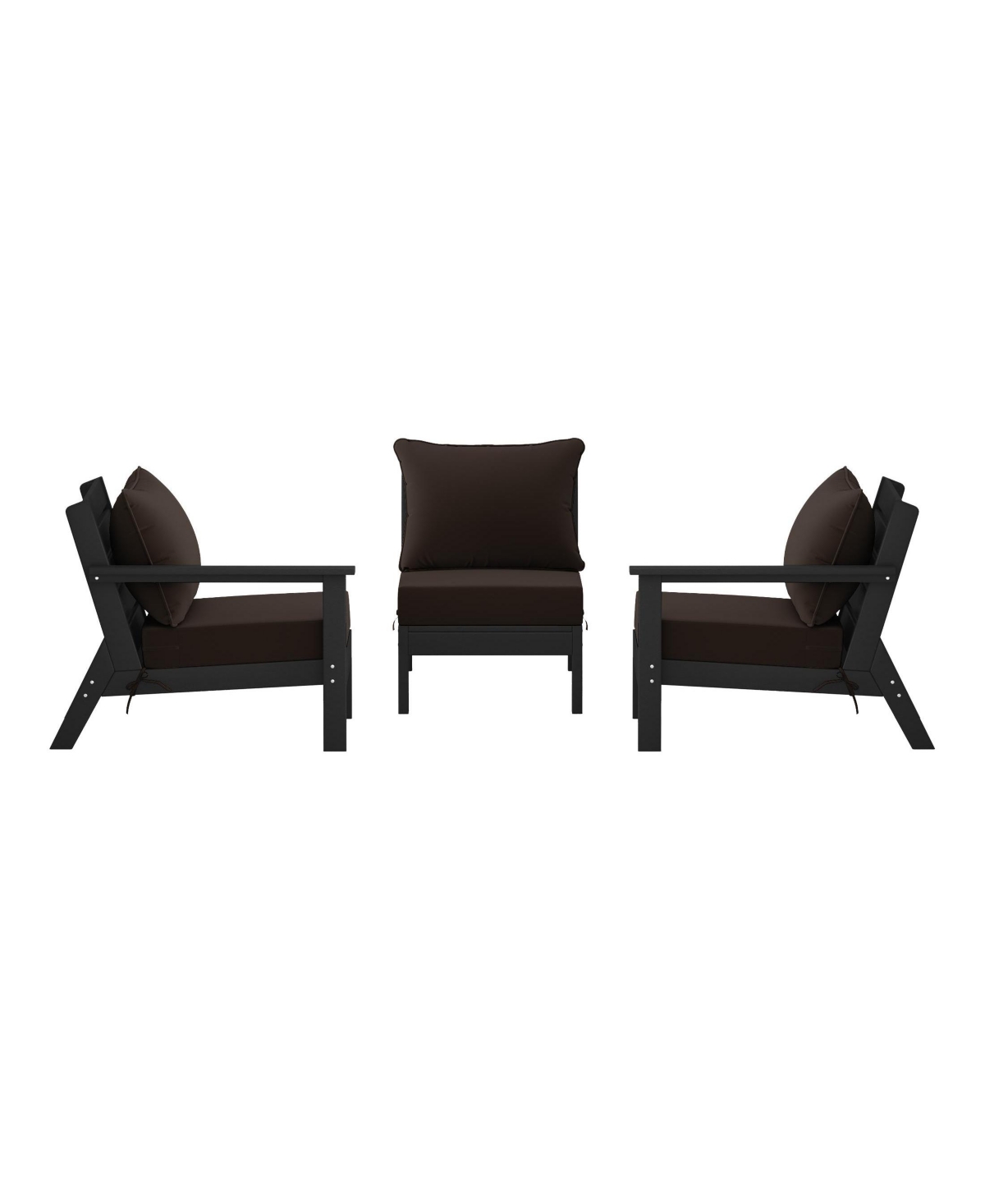 Click here for Outdoor Patio Hdpe Black Sectional Sofa with Patio... prices