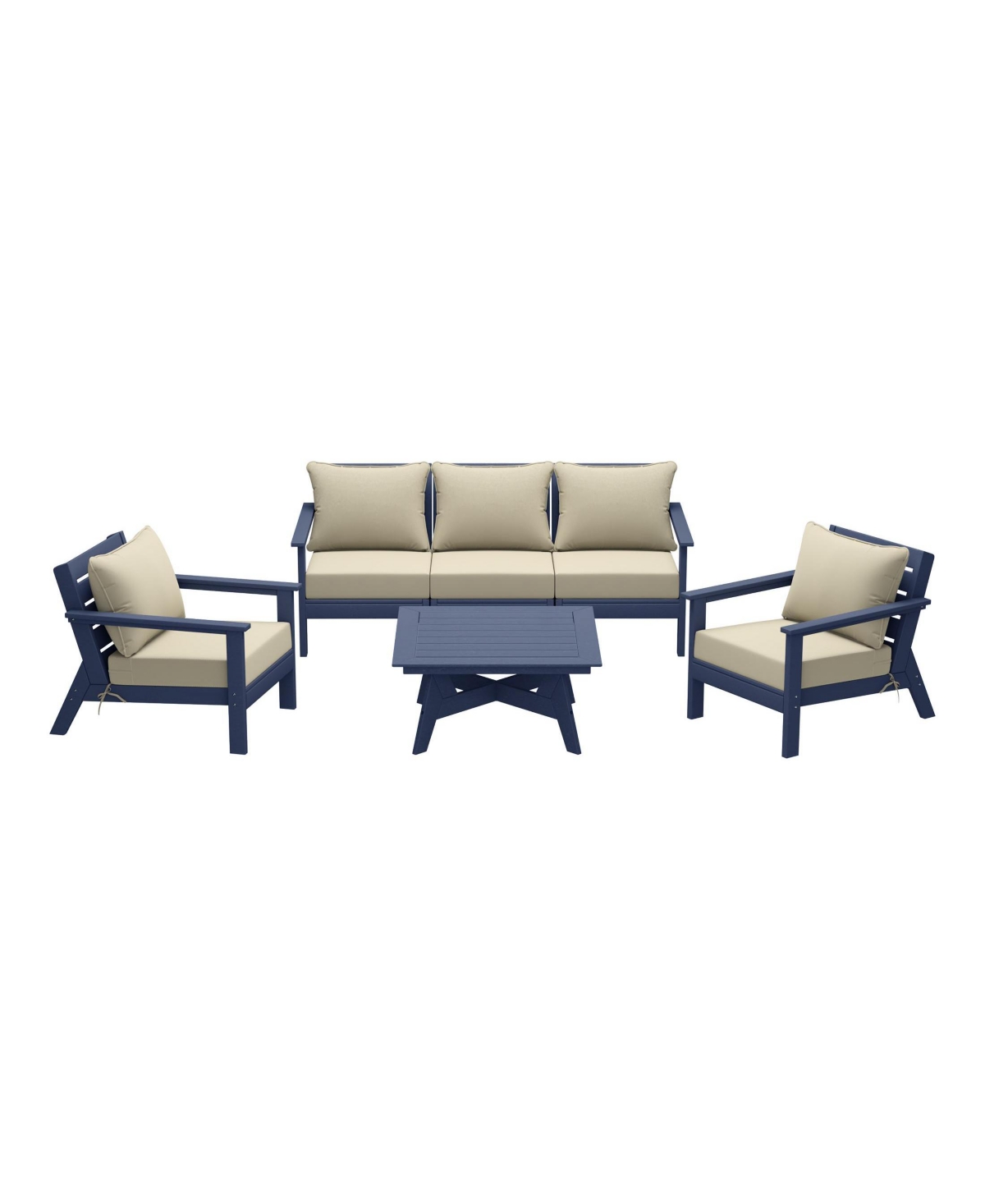 Click here for WestinTrends Outdoor 6-Piece Navy Blue Modular Sec... prices