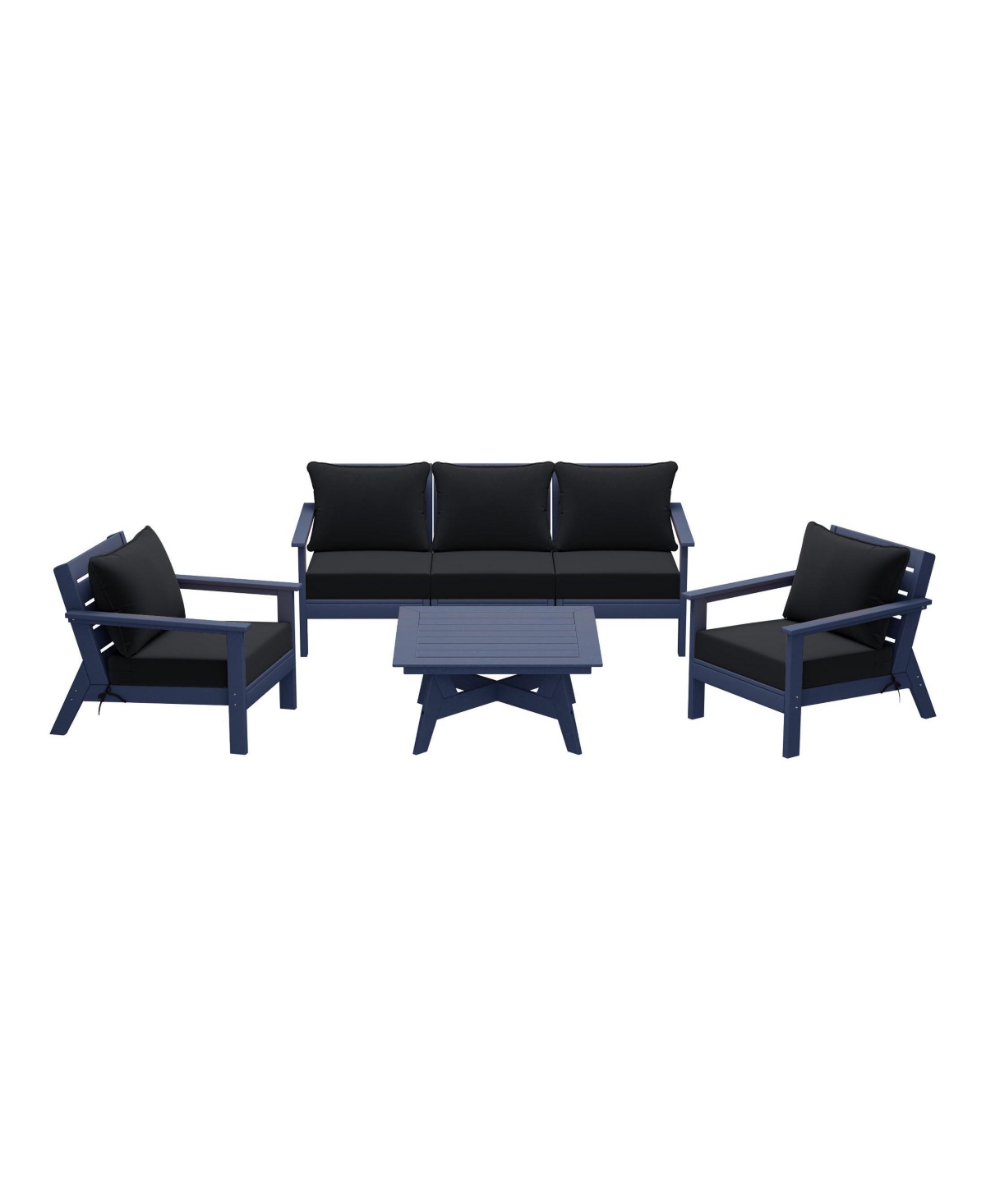 Click here for WestinTrends Outdoor 6-Piece Navy Blue Modular Sec... prices