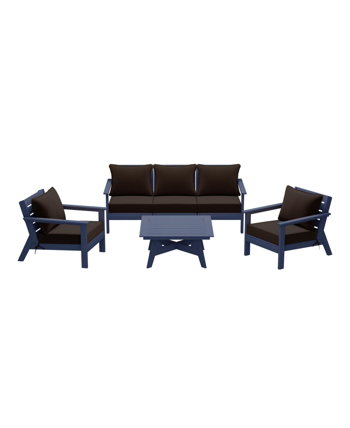 Click here for WestinTrends Outdoor 6-Piece Navy Blue Modular Sec... prices