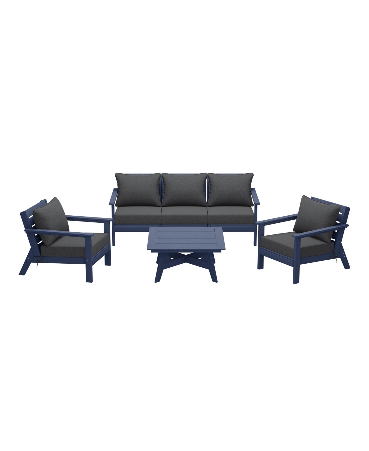 Click here for WestinTrends Outdoor 6-Piece Navy Blue Modular Sec... prices