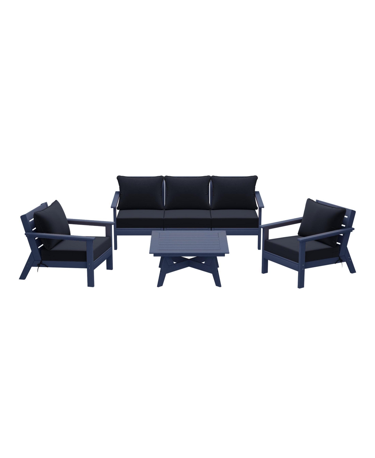 Click here for WestinTrends Outdoor 6-Piece Navy Blue Modular Sec... prices