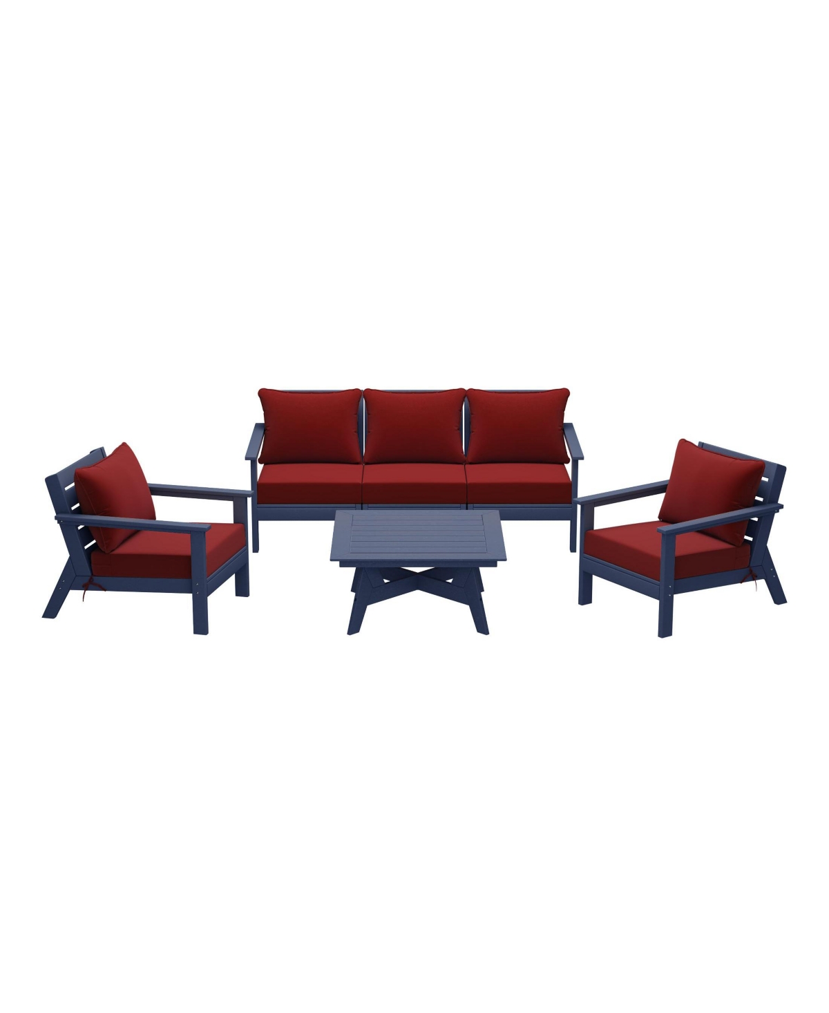 Click here for WestinTrends Outdoor 6-Piece Navy Blue Modular Sec... prices