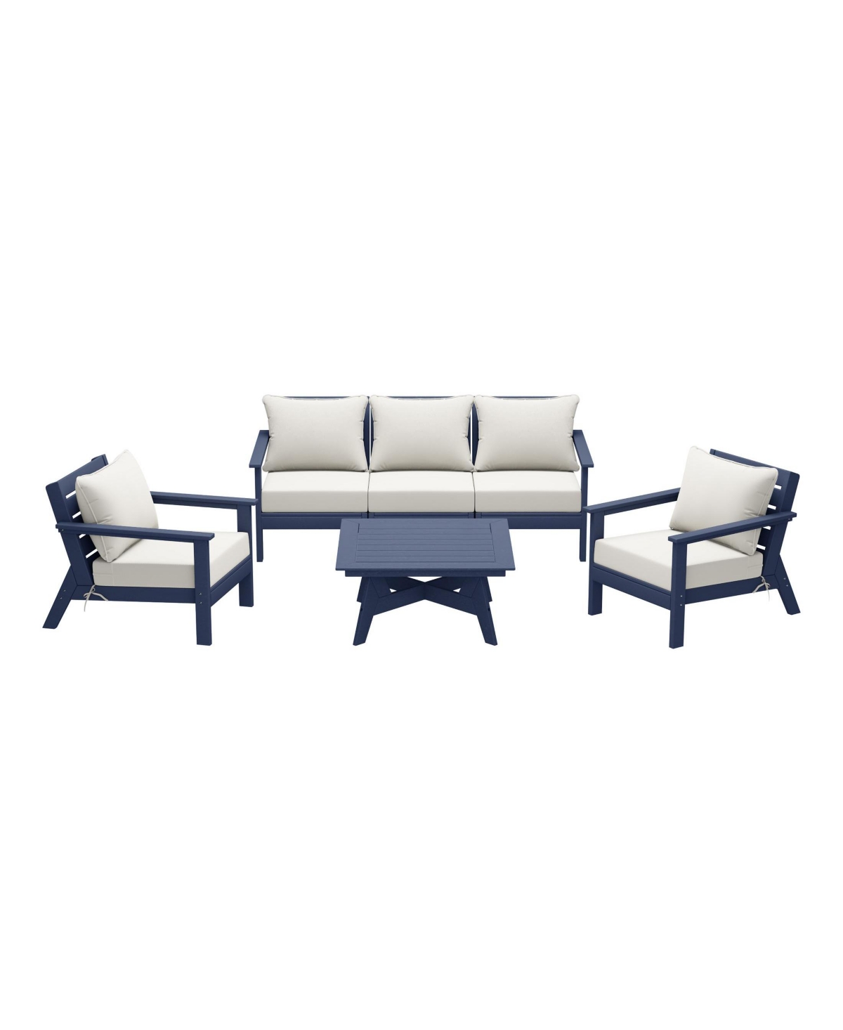 Click here for WestinTrends Outdoor 6-Piece Navy Blue Modular Sec... prices