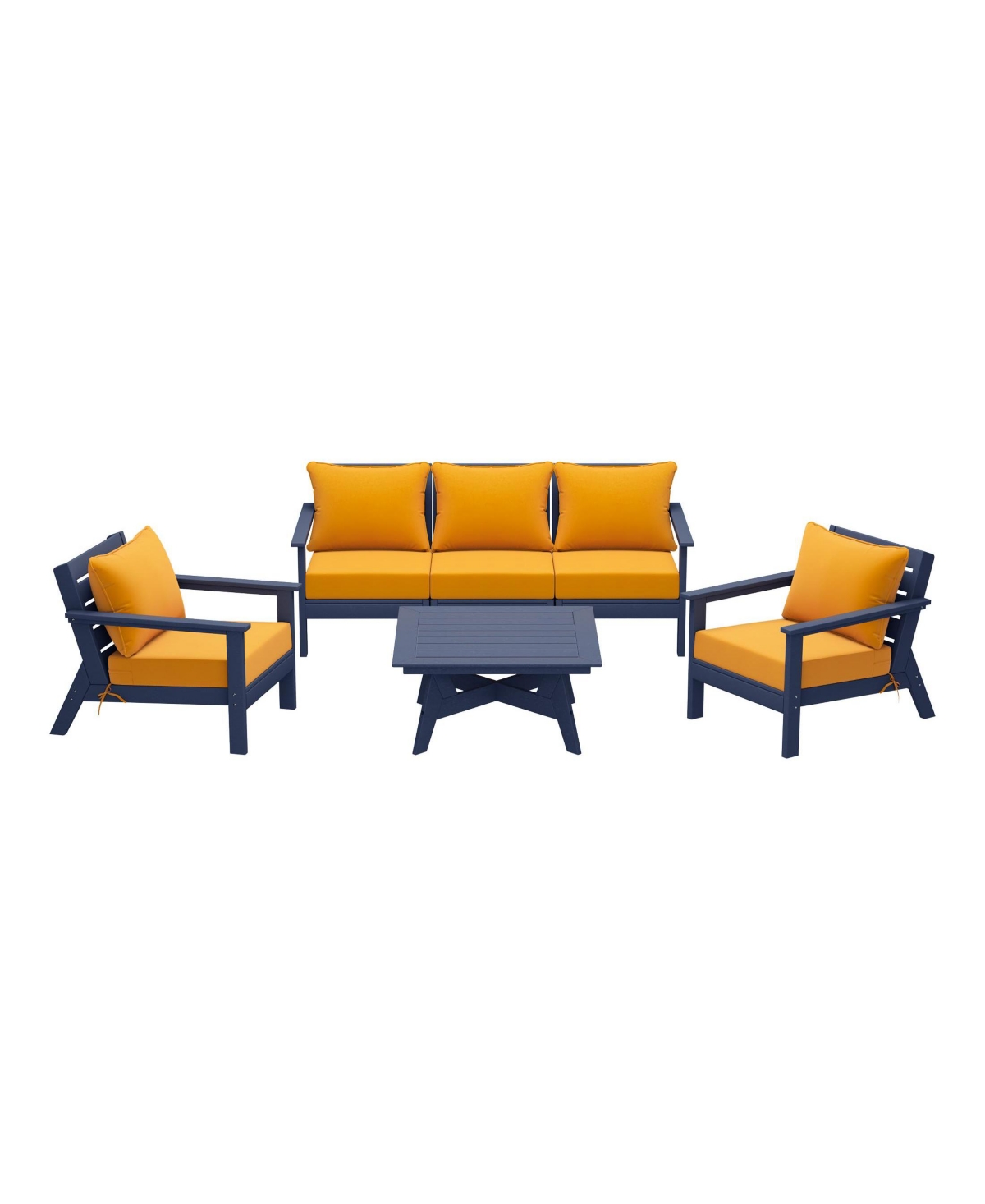 Click here for WestinTrends Outdoor 6-Piece Navy Blue Modular Sec... prices