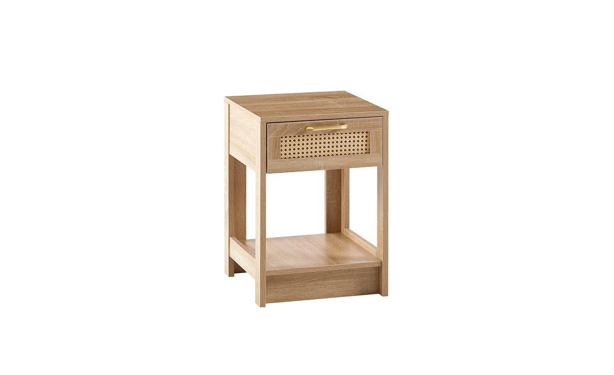 Click here for Slickblue Rattan End table with drawer  Modern nig... prices