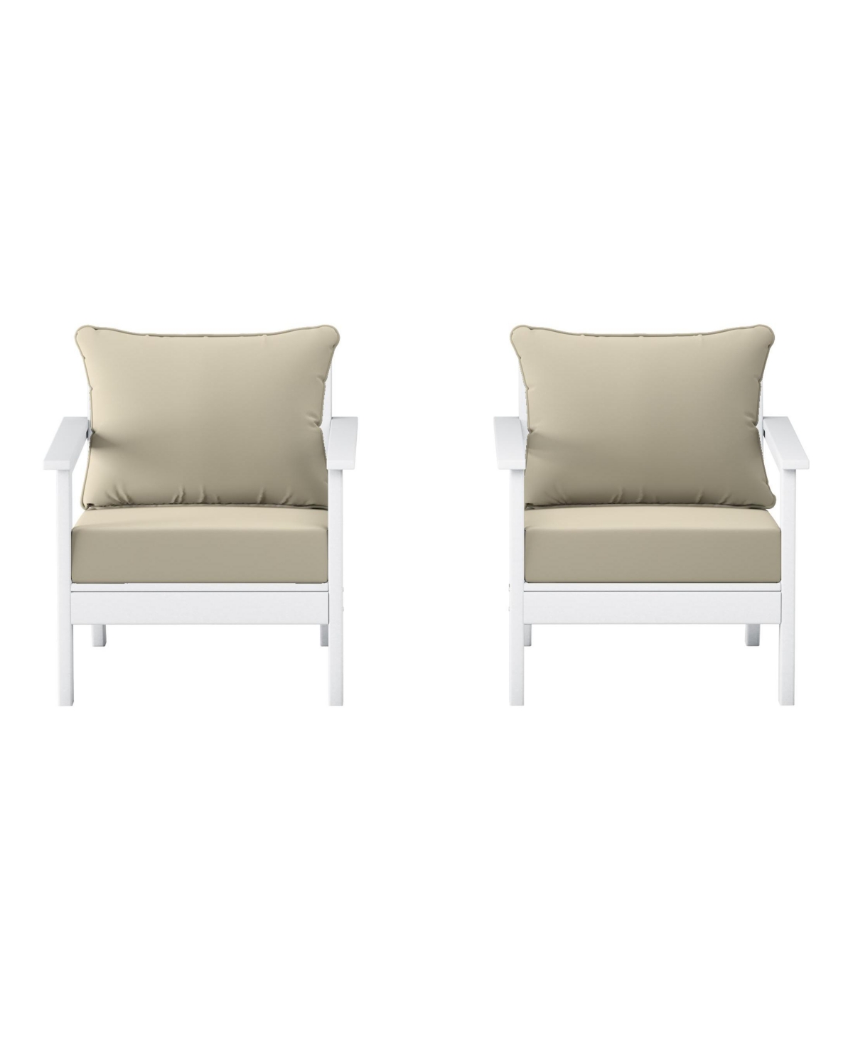 Click here for WestinTrends Outdoor Modern Hdpe Patio White Club... prices