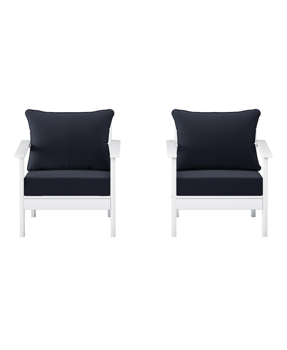 Click here for WestinTrends Outdoor Modern Hdpe Patio White Club... prices