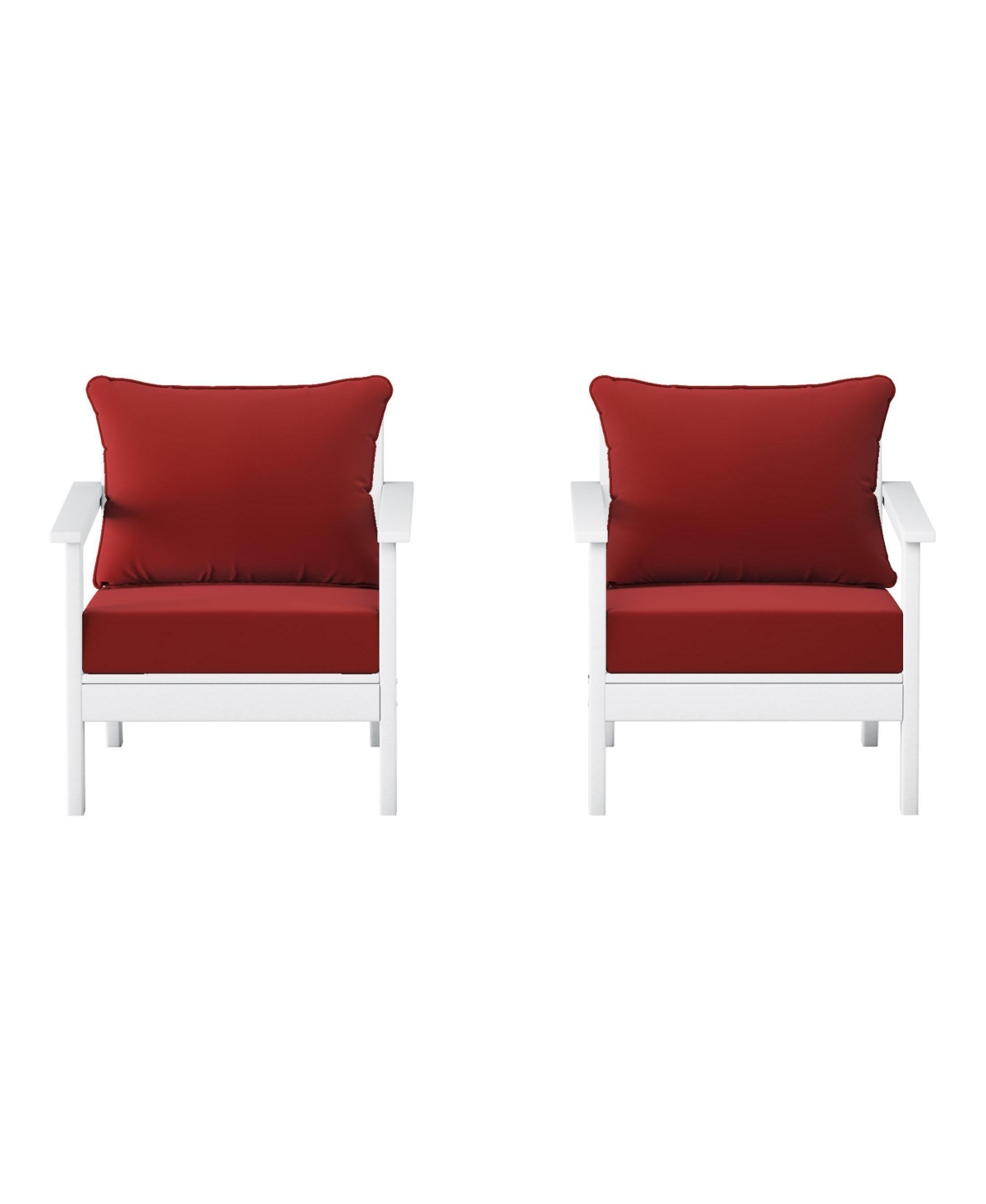 Click here for WestinTrends Outdoor Modern Hdpe Patio White Club... prices