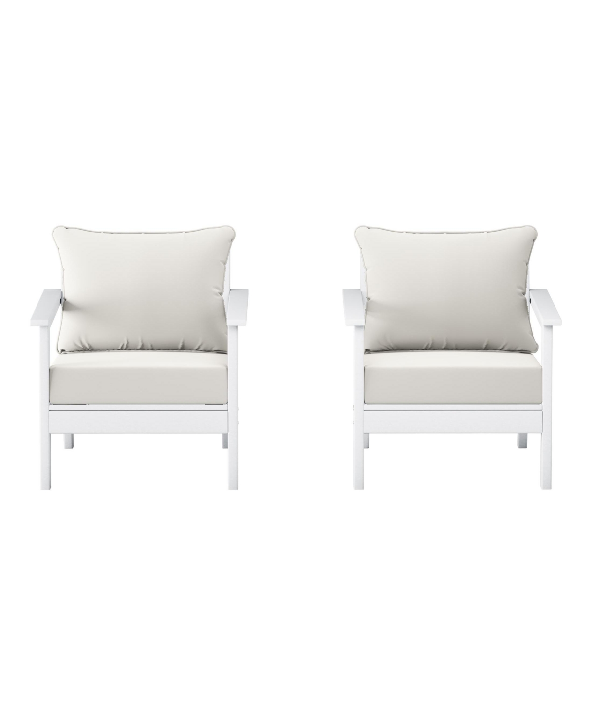 Click here for WestinTrends Outdoor Modern Hdpe Patio White Club... prices