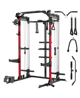 Mikolo Power Cage, 2000LB Squat Rack, Dual Pulley Cable Crossover ...