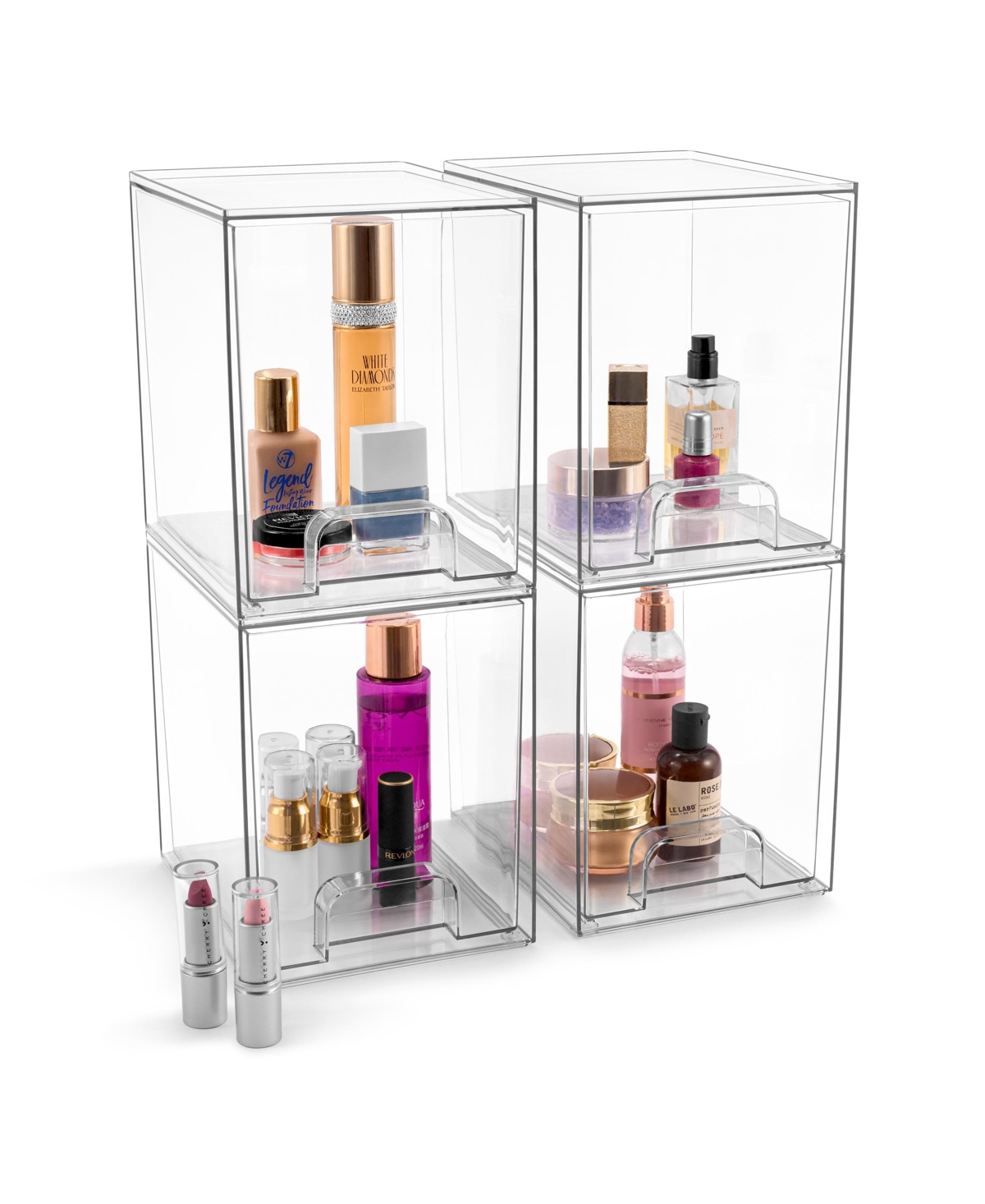 Click here for Sorbus 4 Pack Clear Acrylic Drawer Organizers - Ma... prices