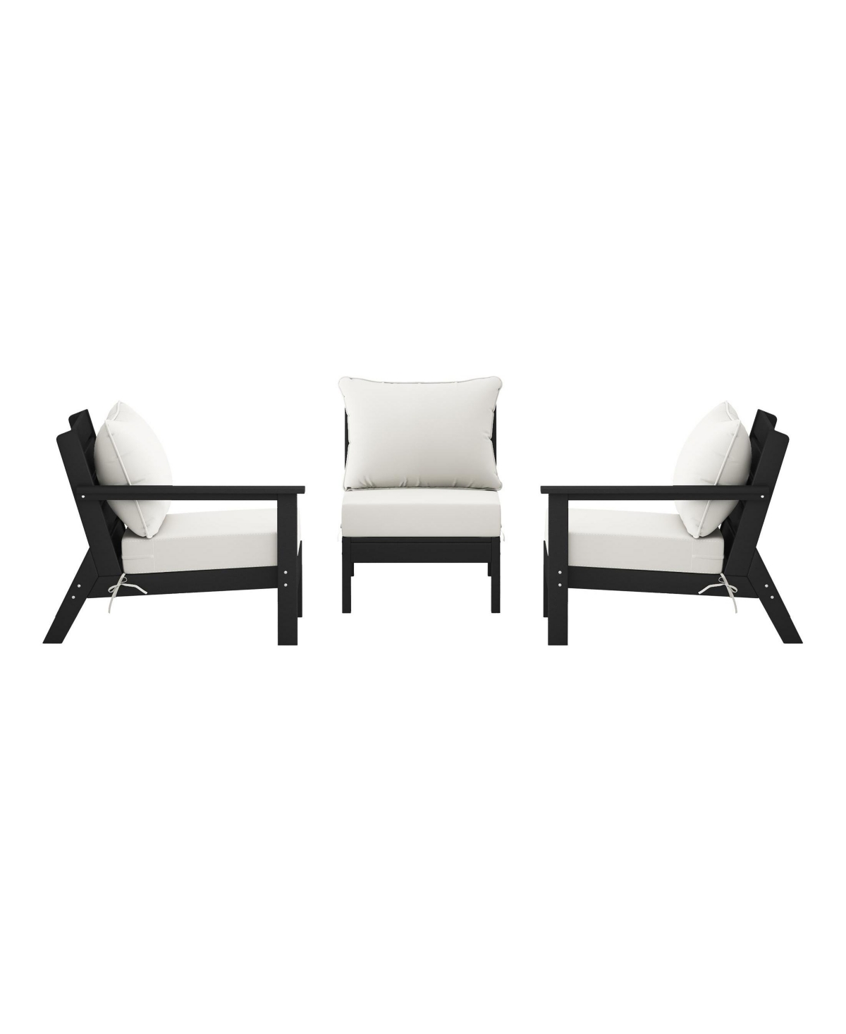 Click here for Outdoor Patio Hdpe Black Sectional Sofa with Patio... prices