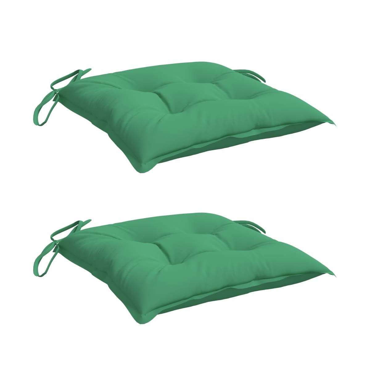 Click here for vidaXL Chair Cushions 2 pcs Green 15.7x15.7x2.8 Ox... prices