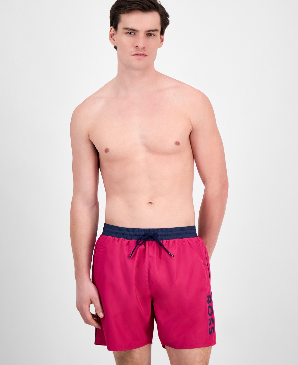 Click here for Boss by Hugo Boss Mens Logo 6 Swim Trunks  Created... prices